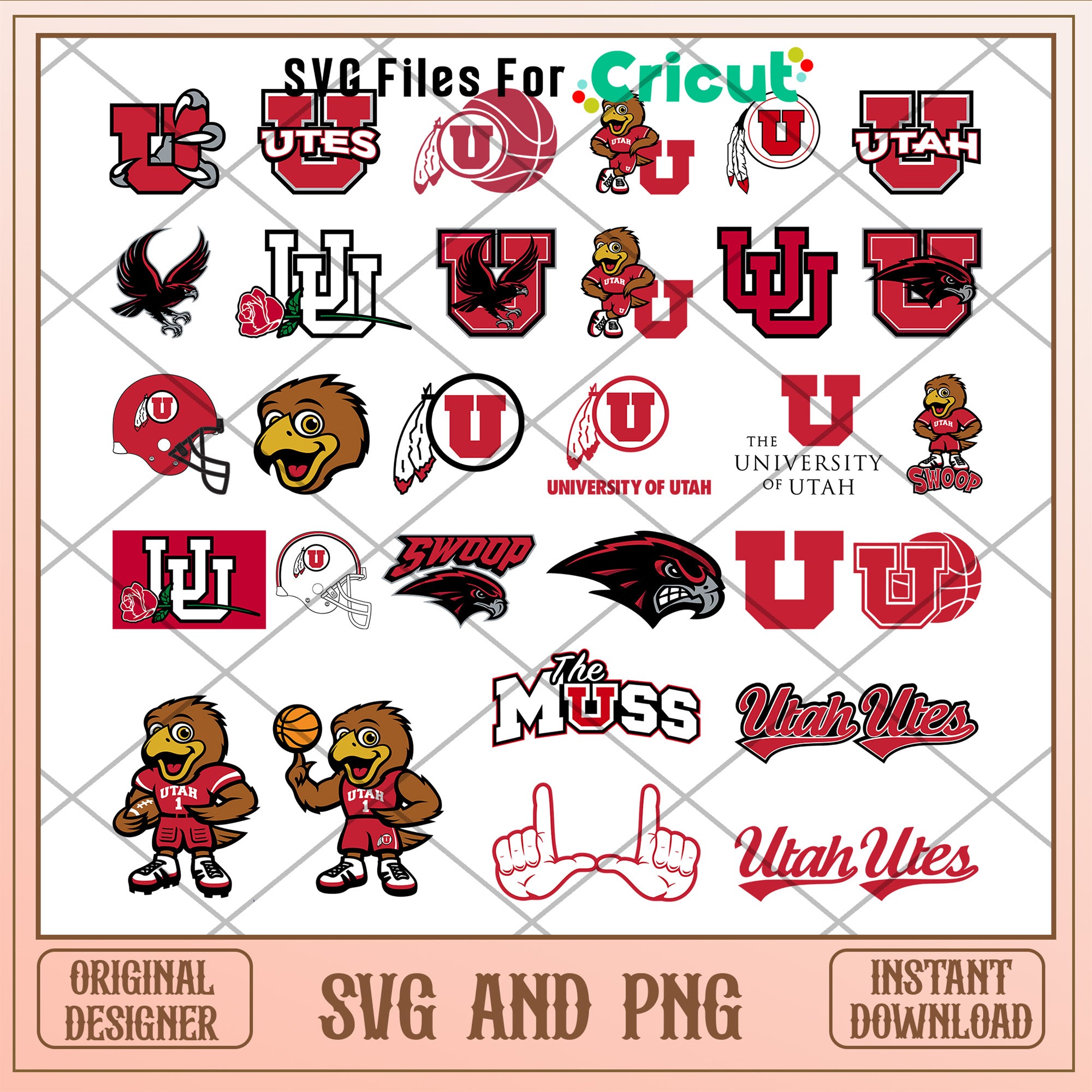 Logo utah utes bundle design svg, utah utes football svg – svg files ...