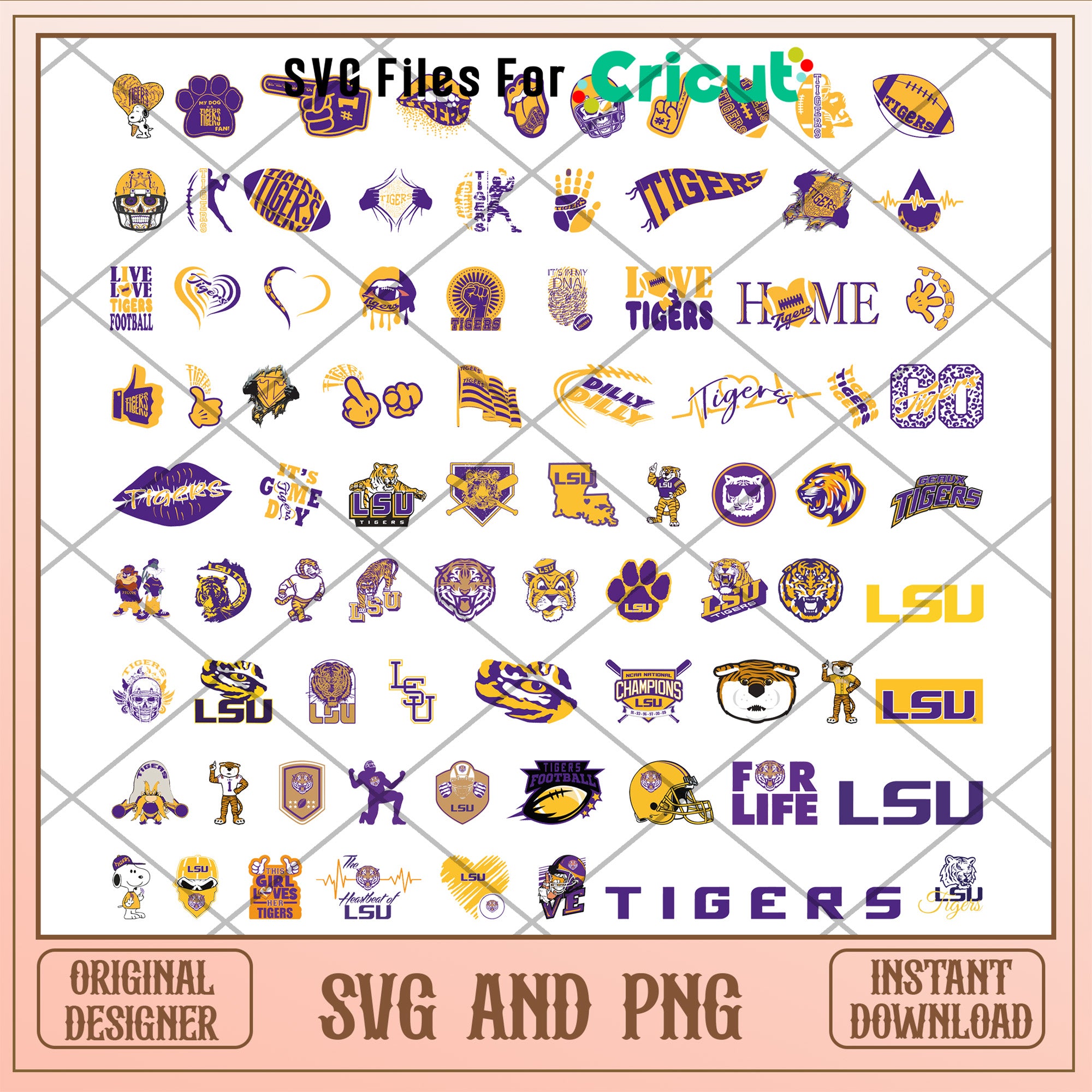 Lsu tigers ncaa logo bundle design svg, lsu tigers football svg – svg ...