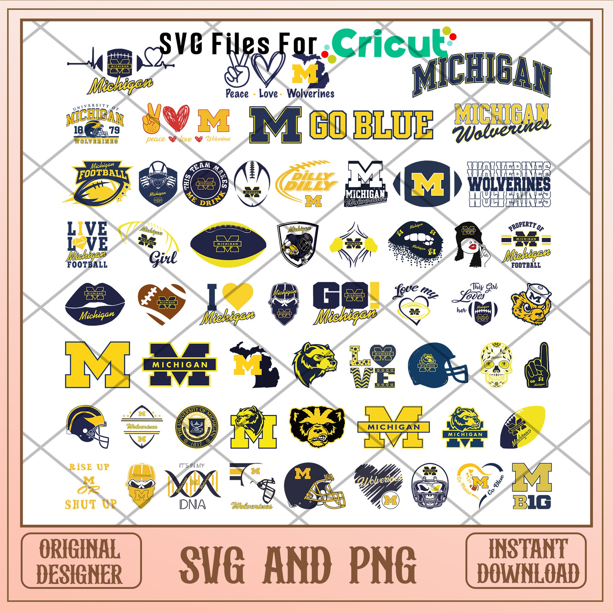 Michigan wolverines logo nacc bundle svg, michigan wolverines football ...