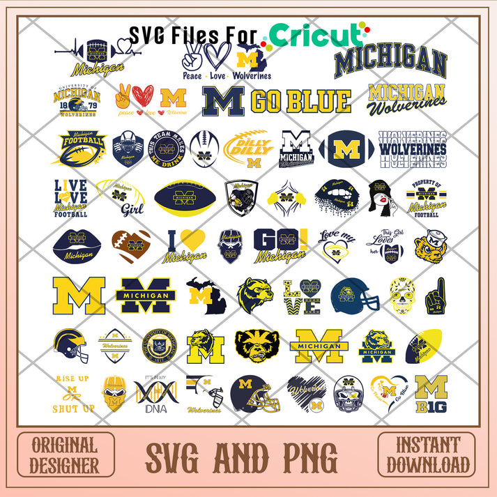 Michigan wolverines logo nacc bundle svg, michigan wolverines football ...