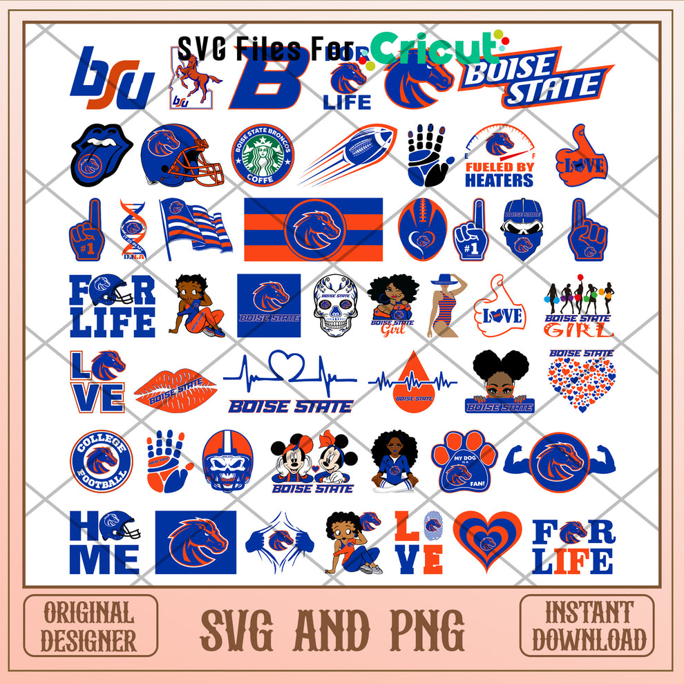 Boise state university logo bundle déign svg, boise state university s ...