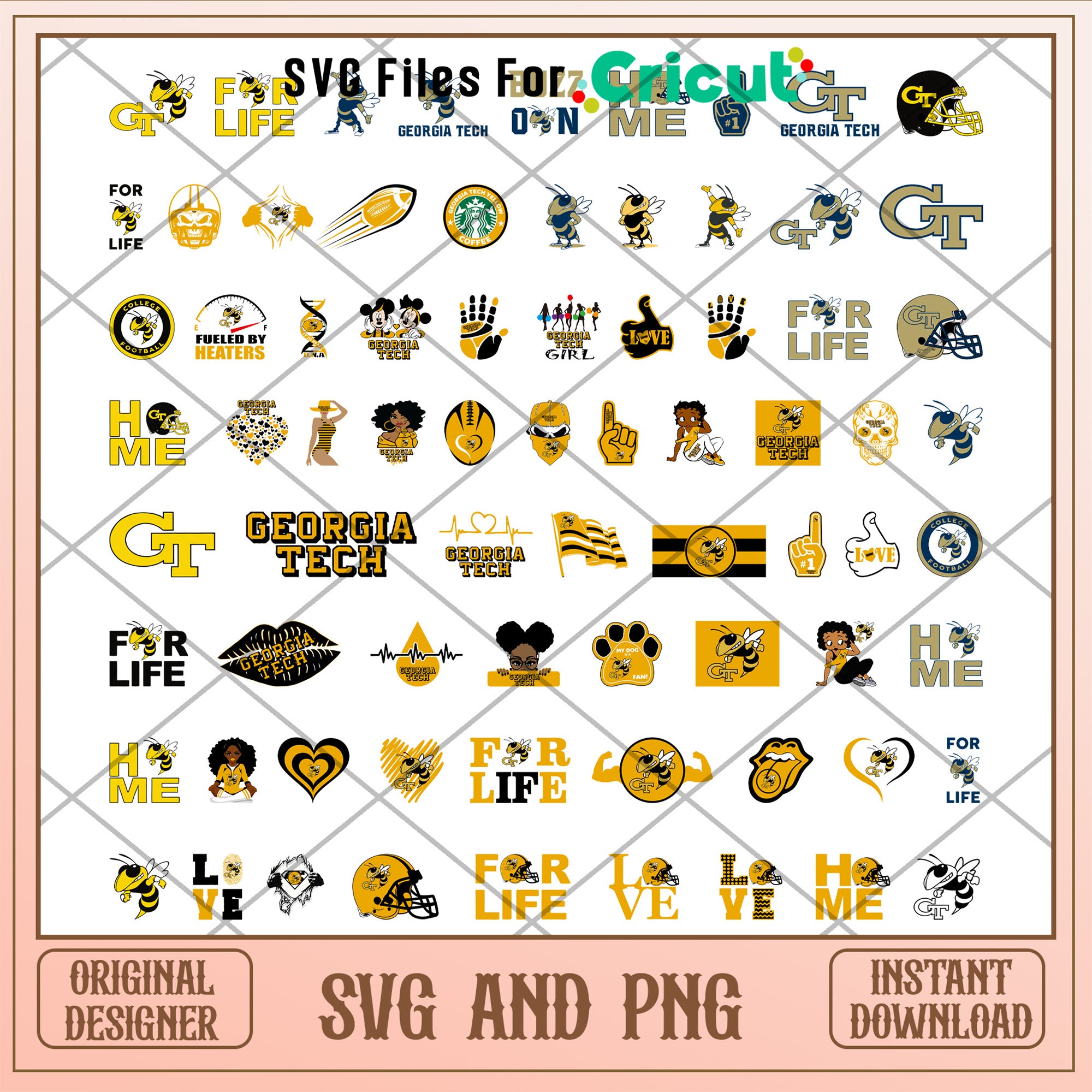 Georgia tech logo ncaa bundle svg, georgia tech football svg – svg ...