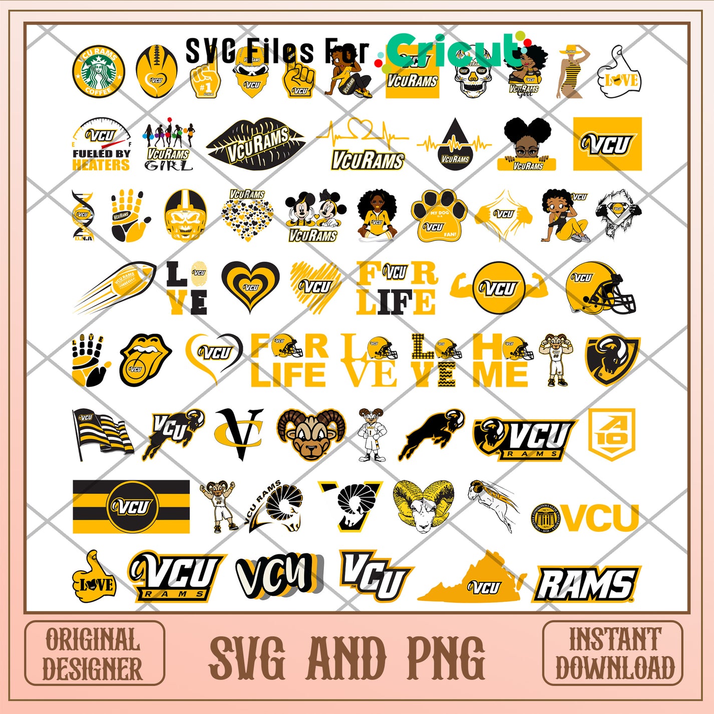 VCU Rams logo ncaa bundle svg, vcu rams logo svg, vcu rams baseball sv ...