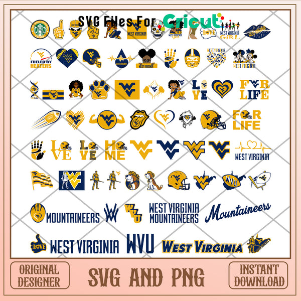 West Virginia Mountaineers logo bundle svg, West Virginia Mountaineers ...