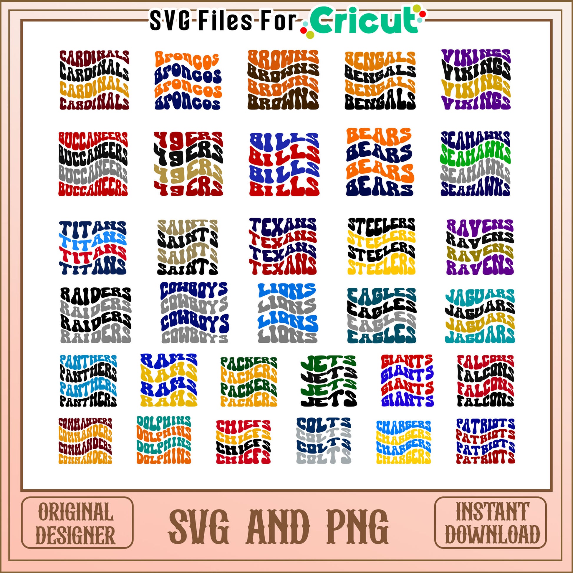 All nfl team logo name design bundle svg, nfl football logos svg – svg ...