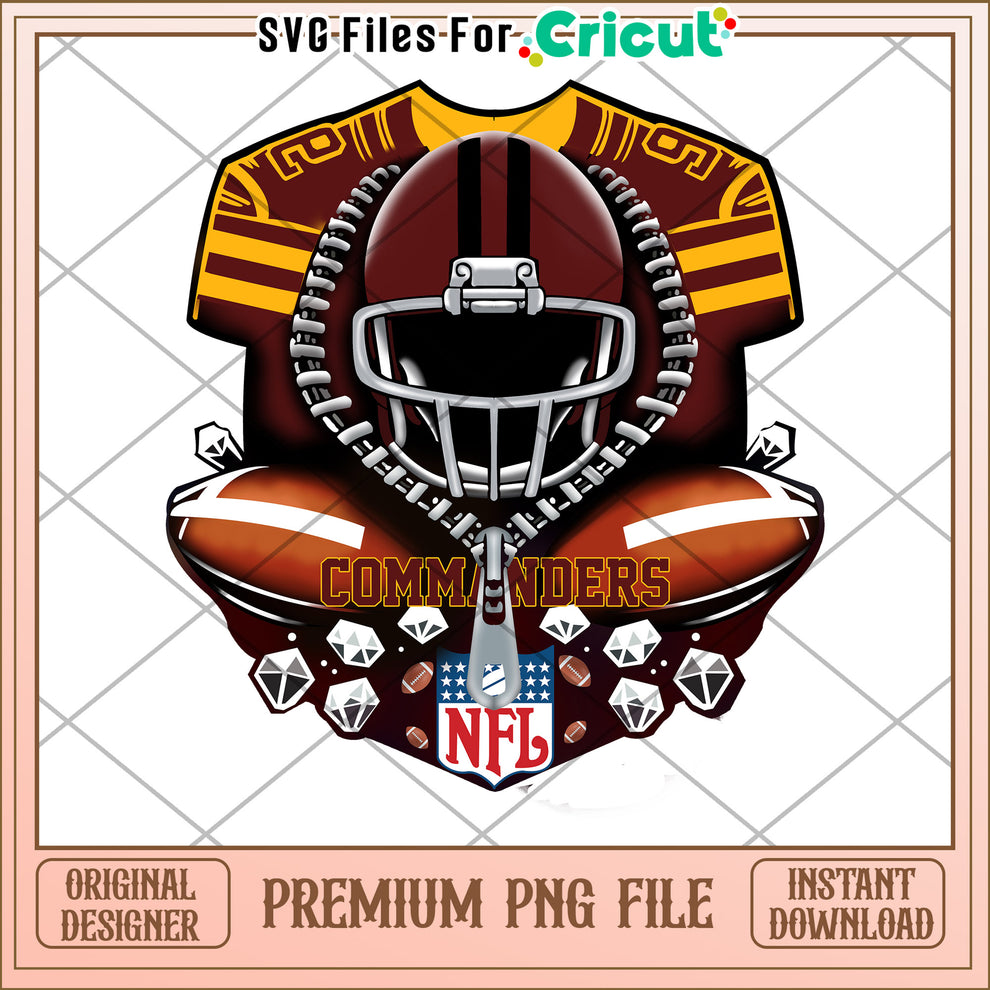 NFL Commanders PNG File for Cricut, Premium Instant Download Image ...