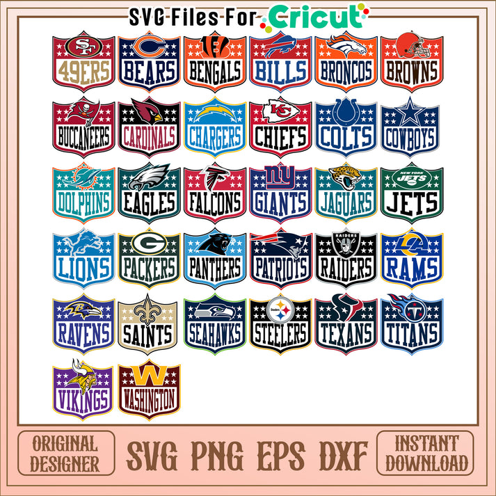 NFL Team Logos Bundle SVG Files for Creative Projects – svg files for ...