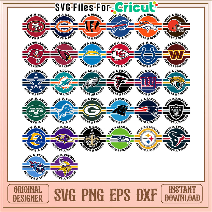 NFL Team SVG Bundle All 32 Teams – svg files for cricut