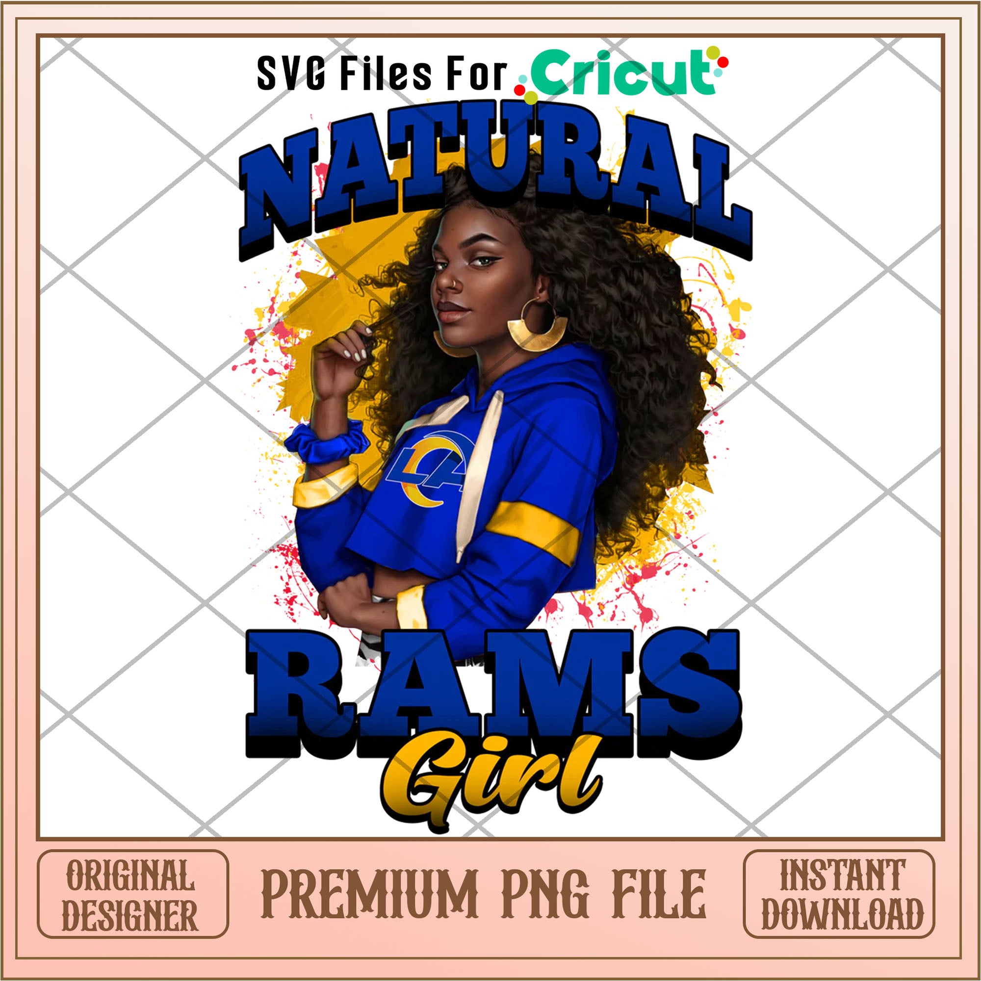 NFL natural Rams girl png, Los Angeles Rams png, NFL png – svg files ...