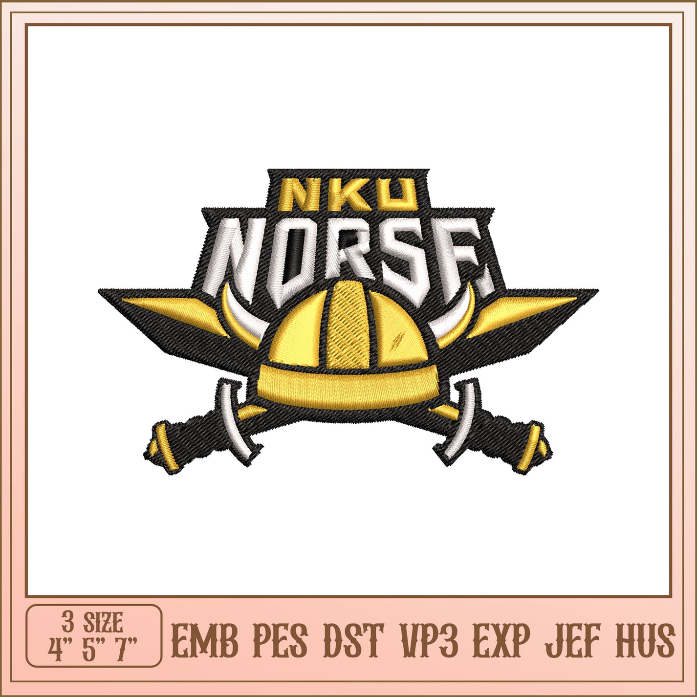 NKU Norse Embroidery Design – svg files for cricut