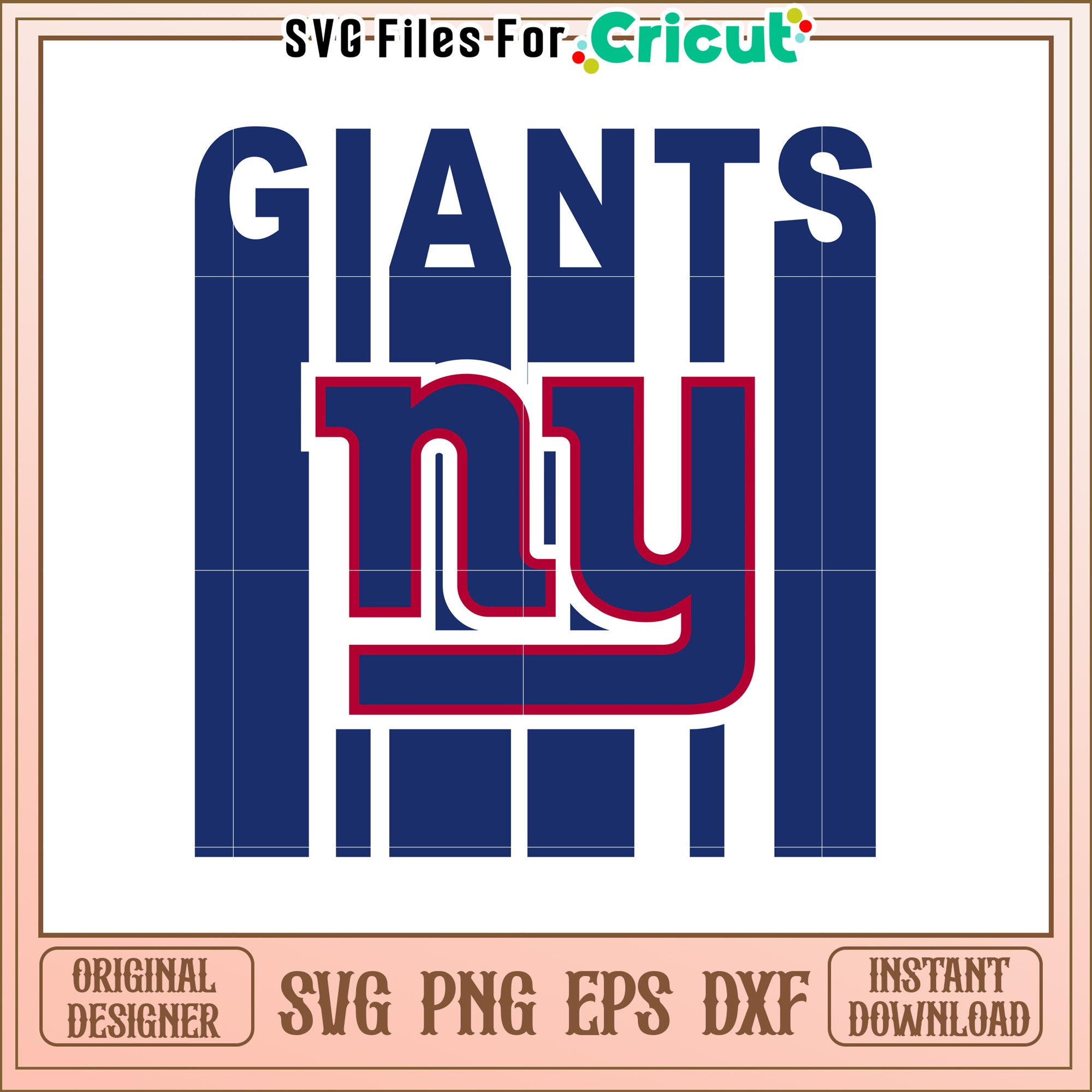 NY Giants SVG Design Football Logo – svg files for cricut