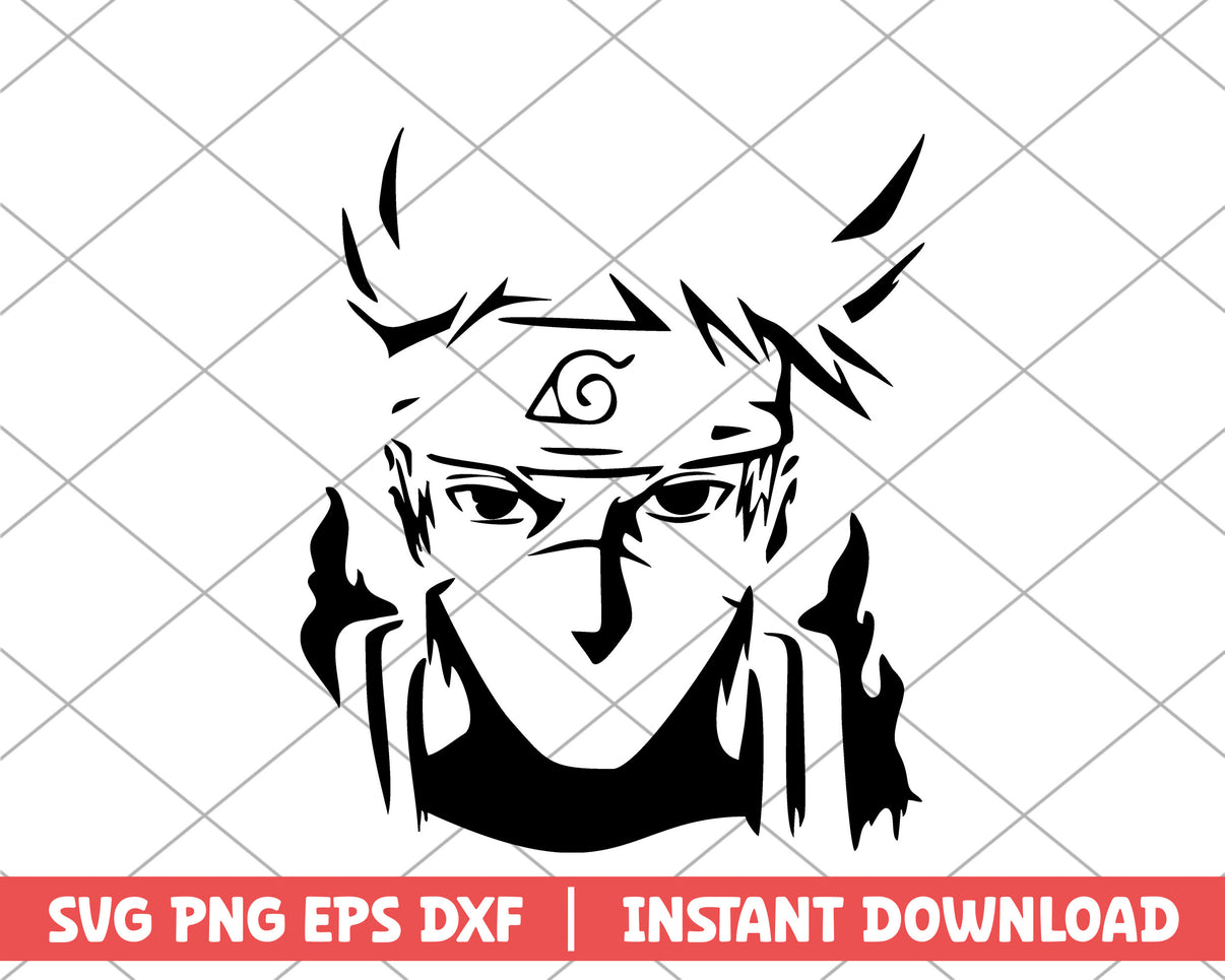 Naruto Hatake Kakashi fanart anime svg – svg files for cricut