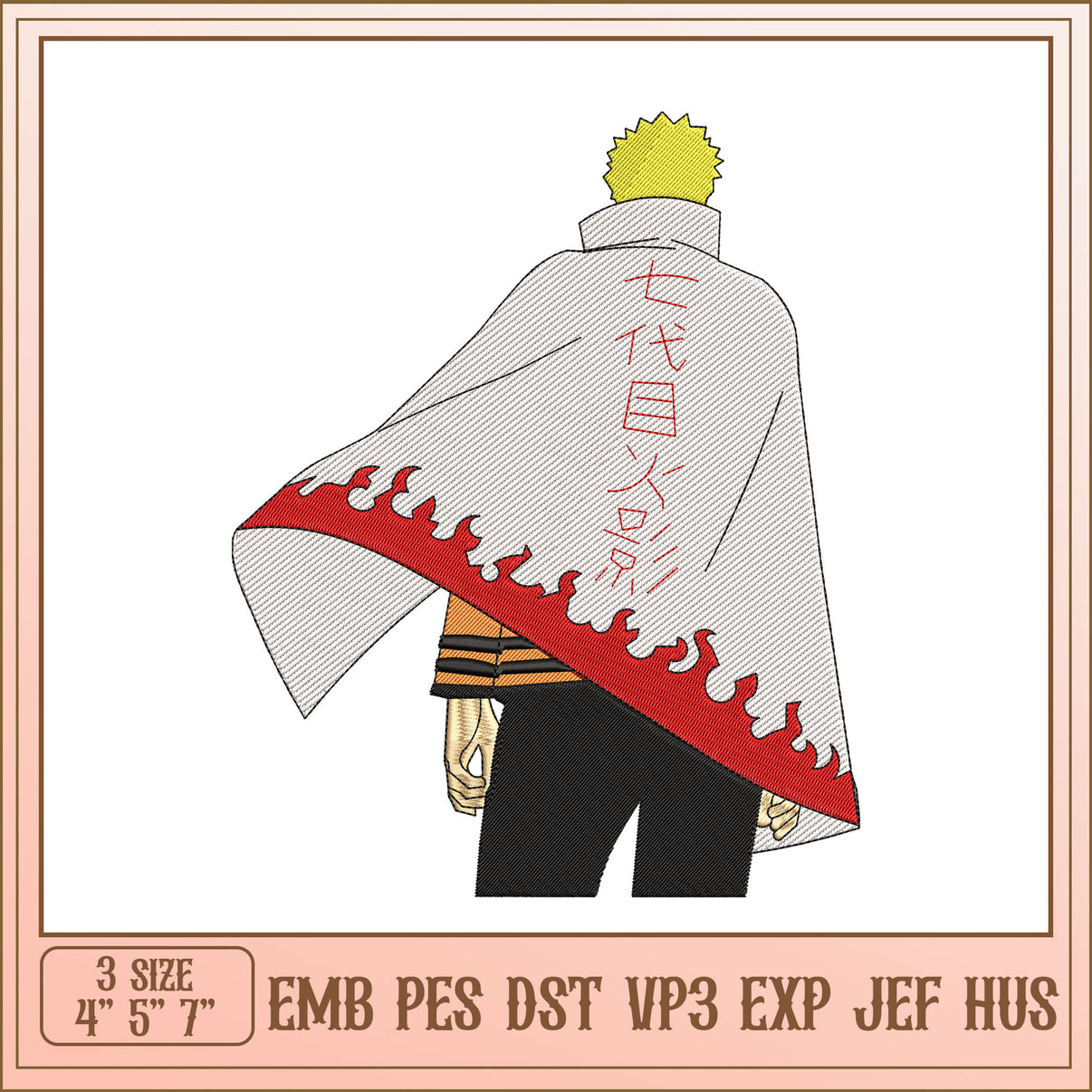 Naruto Hokage Embroidery Design – svg files for cricut