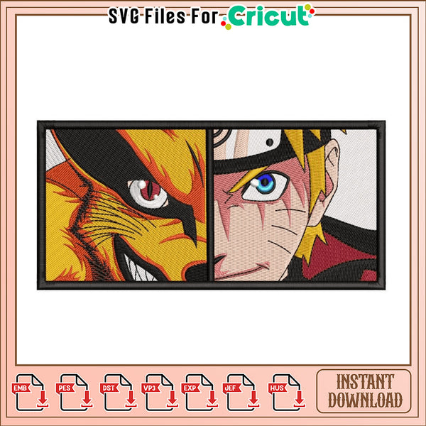 Naruto Kurama Embroidery Design Instant Download – svg files for cricut