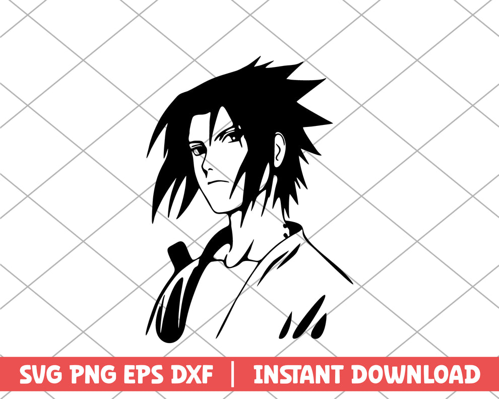 Naruto Sasuke character anime svg – svg files for cricut
