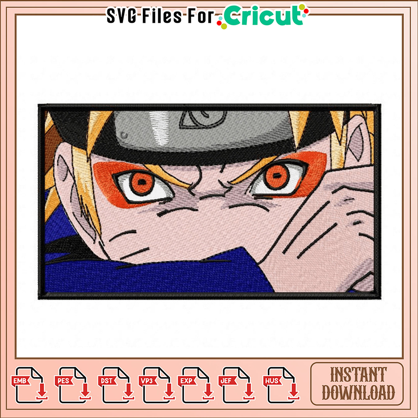 Naruto Sharingan Embroidery Design Instant Download – svg files for cricut