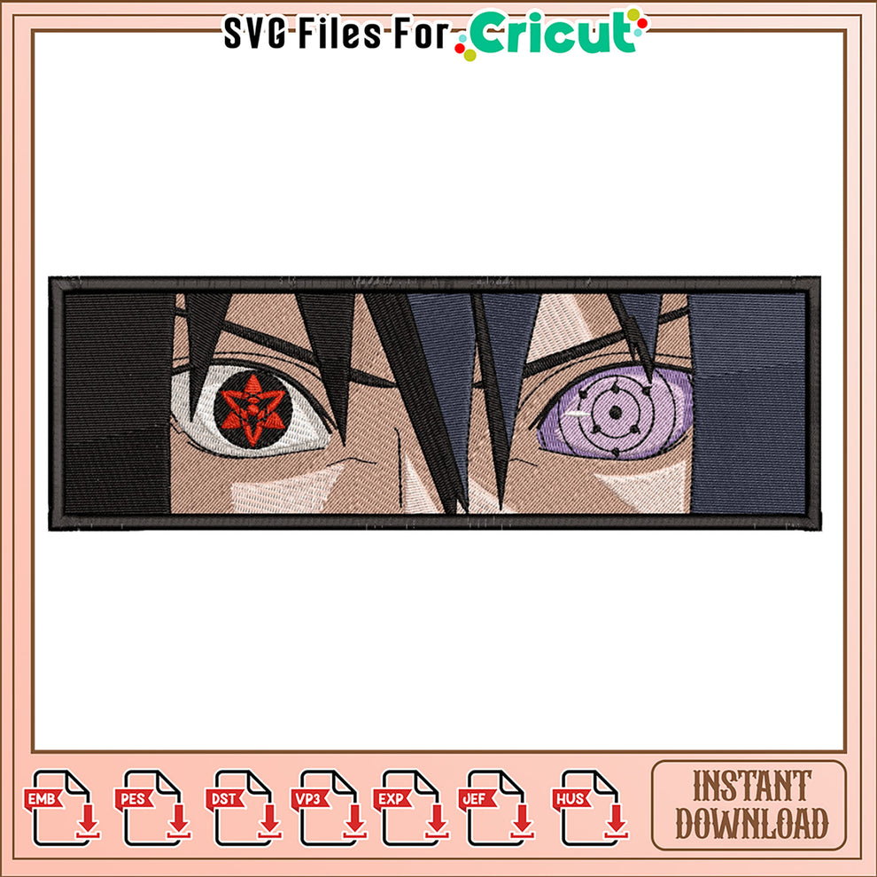 Naruto Sharingan Eyes Embroidery Design Instant Download – svg files ...
