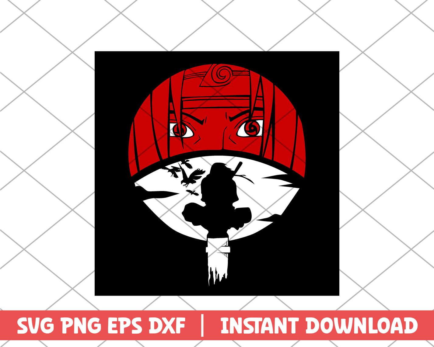 Naruto Uchiha Itachi Uchiwa anime svg – svg files for cricut