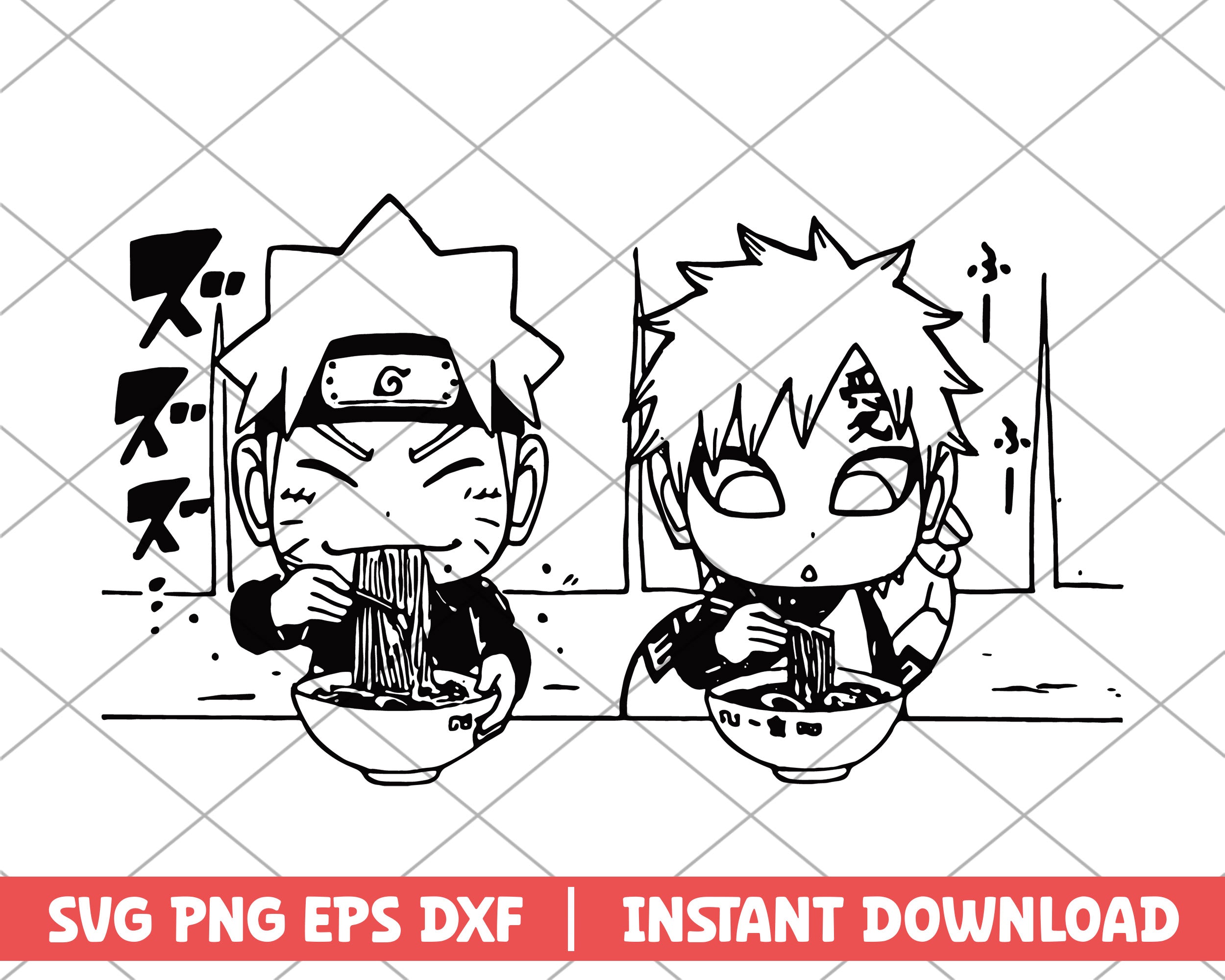 Naruto and gaara anime svg – svg files for cricut