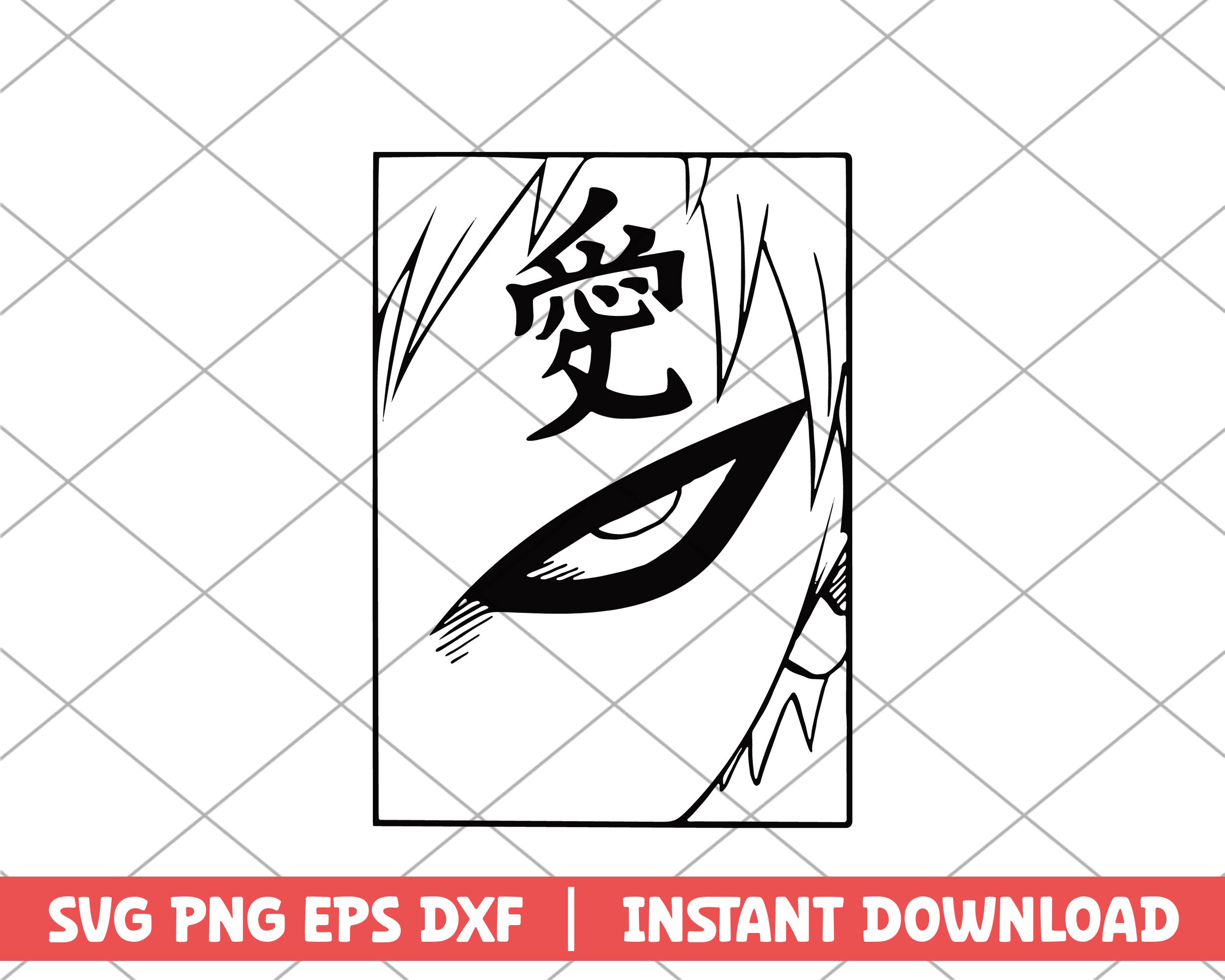 Naruto gaara character anime svg – svg files for cricut