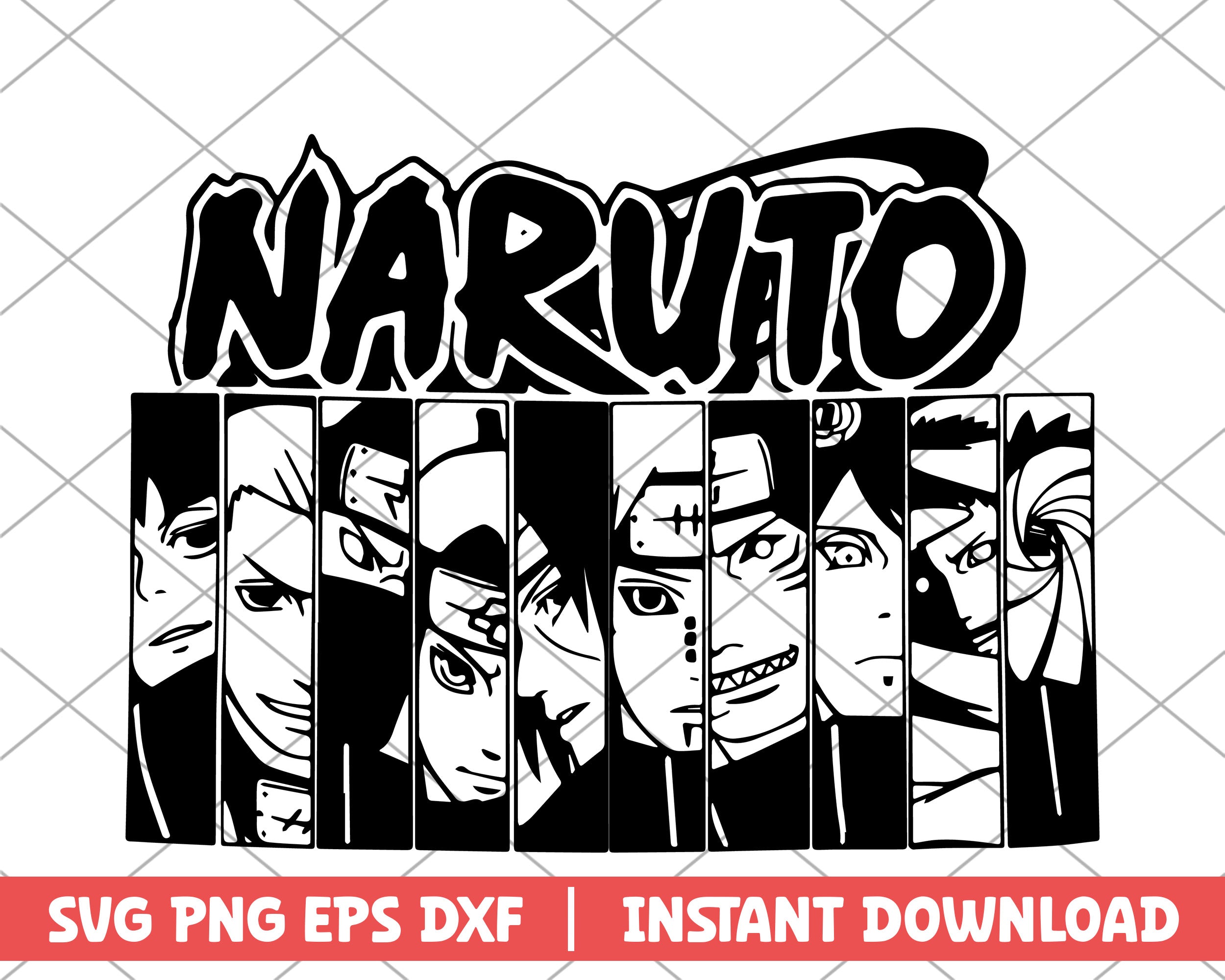 Naruto shippuden akatsuki anime svg – svg files for cricut