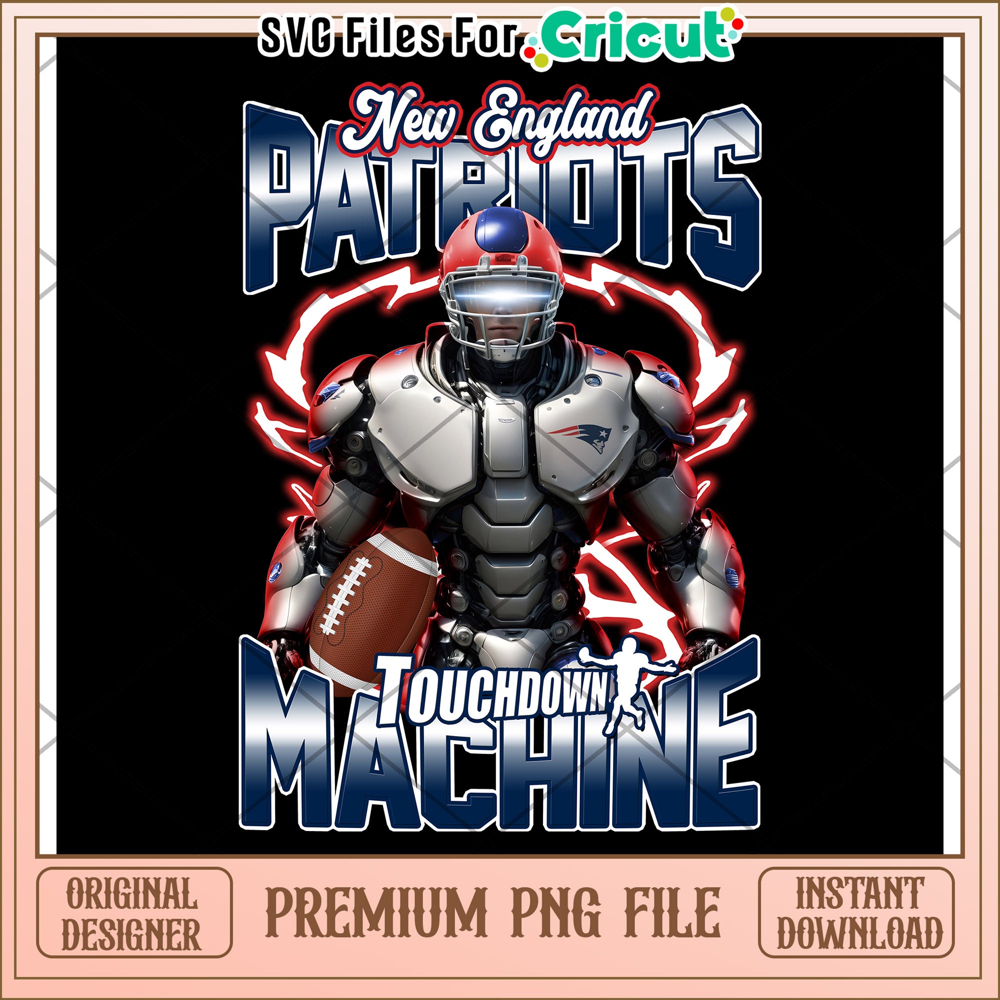 New England Patriots Touchdown Machine PNG, Perfect for Crafts – svg ...
