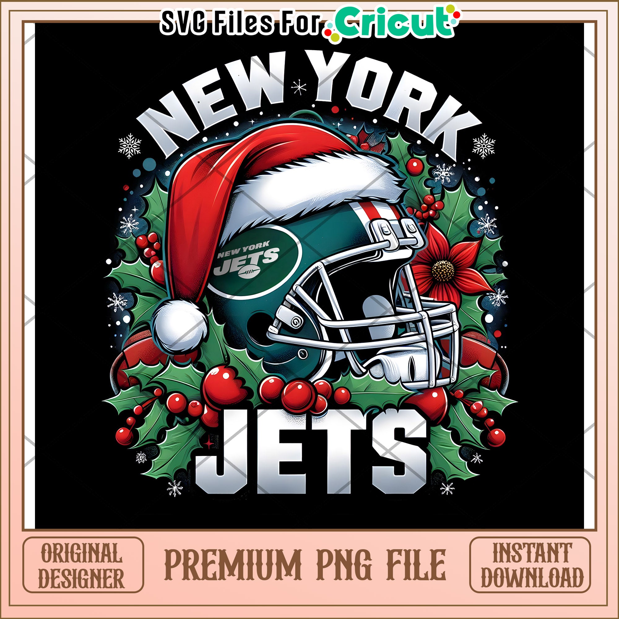 New York Jets Christmas Helmet Design, Premium PNG Download File – svg ...