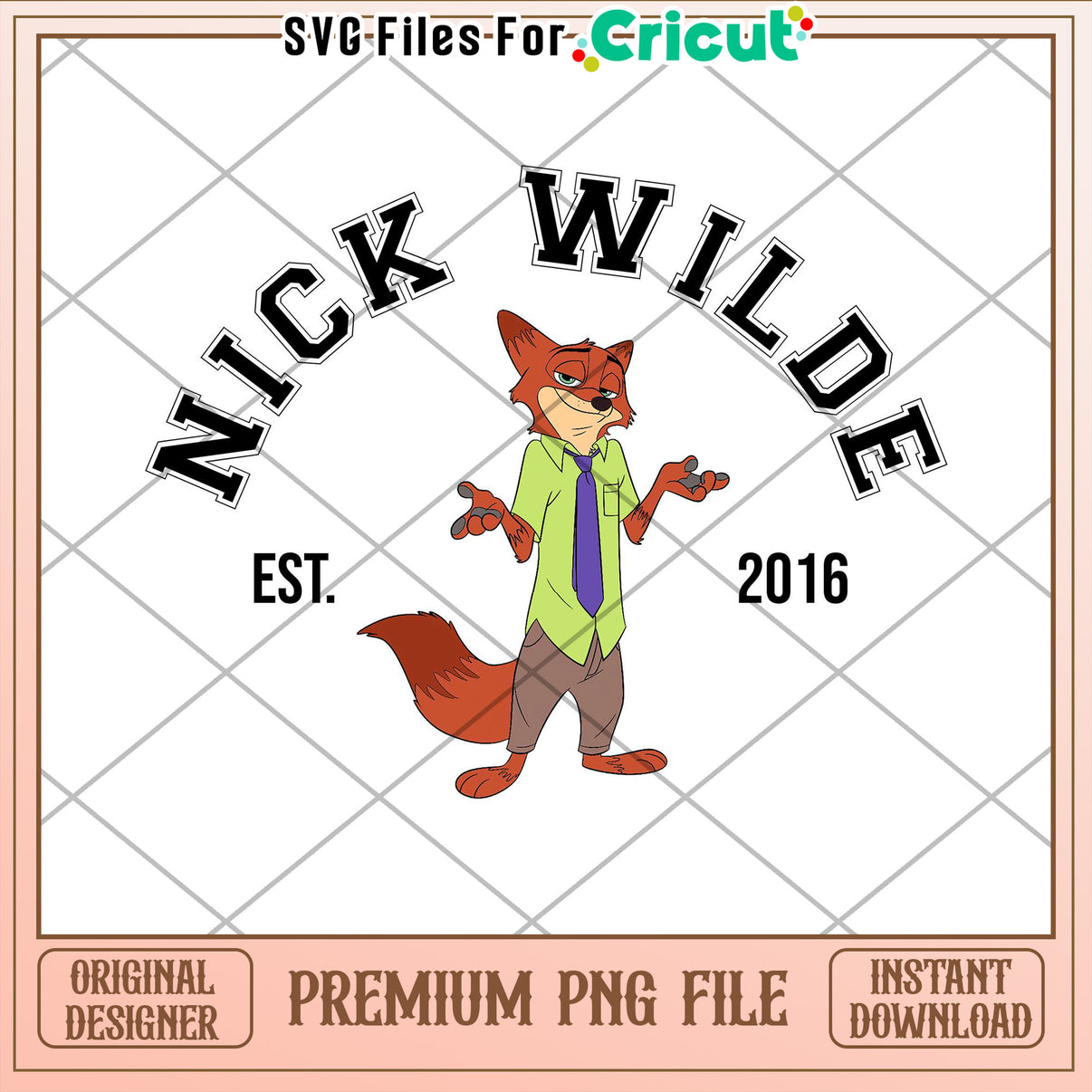 Nick Wilde PNG Cricut Design – svg files for cricut