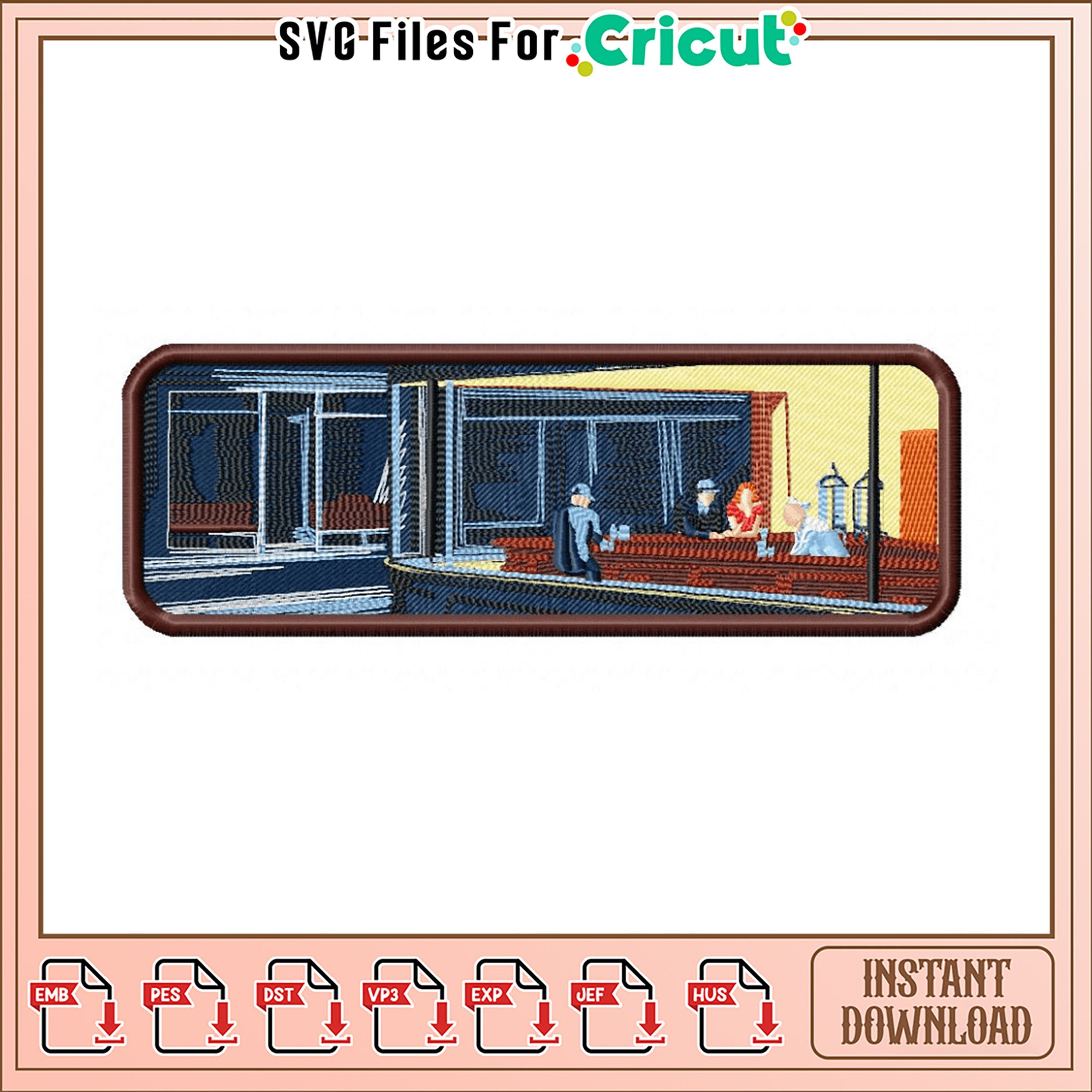 Nighthawks Embroidery Design Instant Download – svg files for cricut
