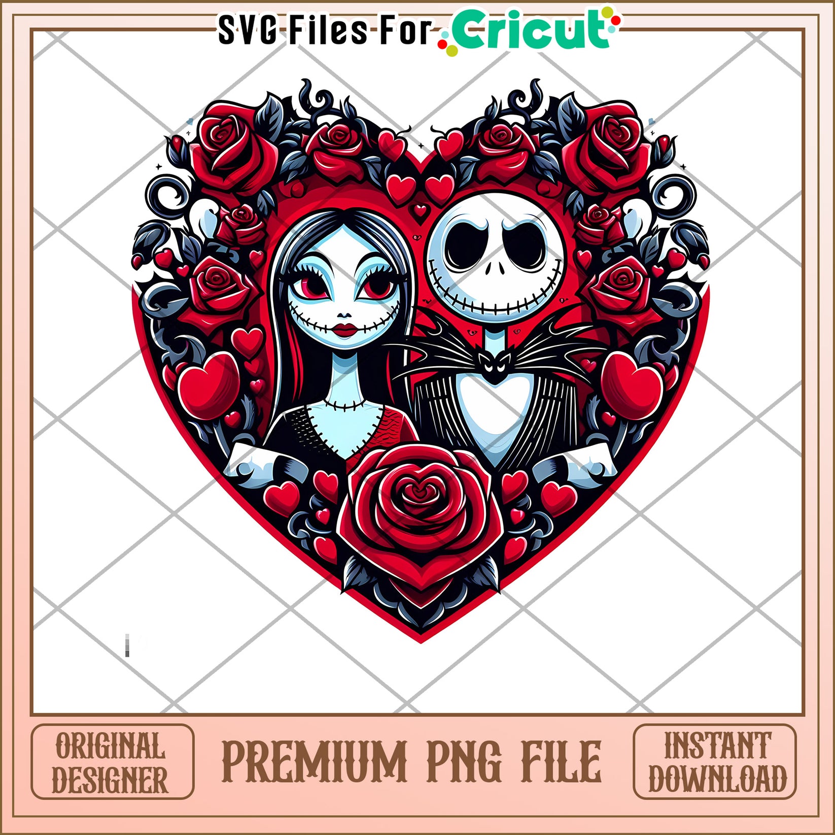 Nightmare Before Christmas Valentines PNG – svg files for cricut