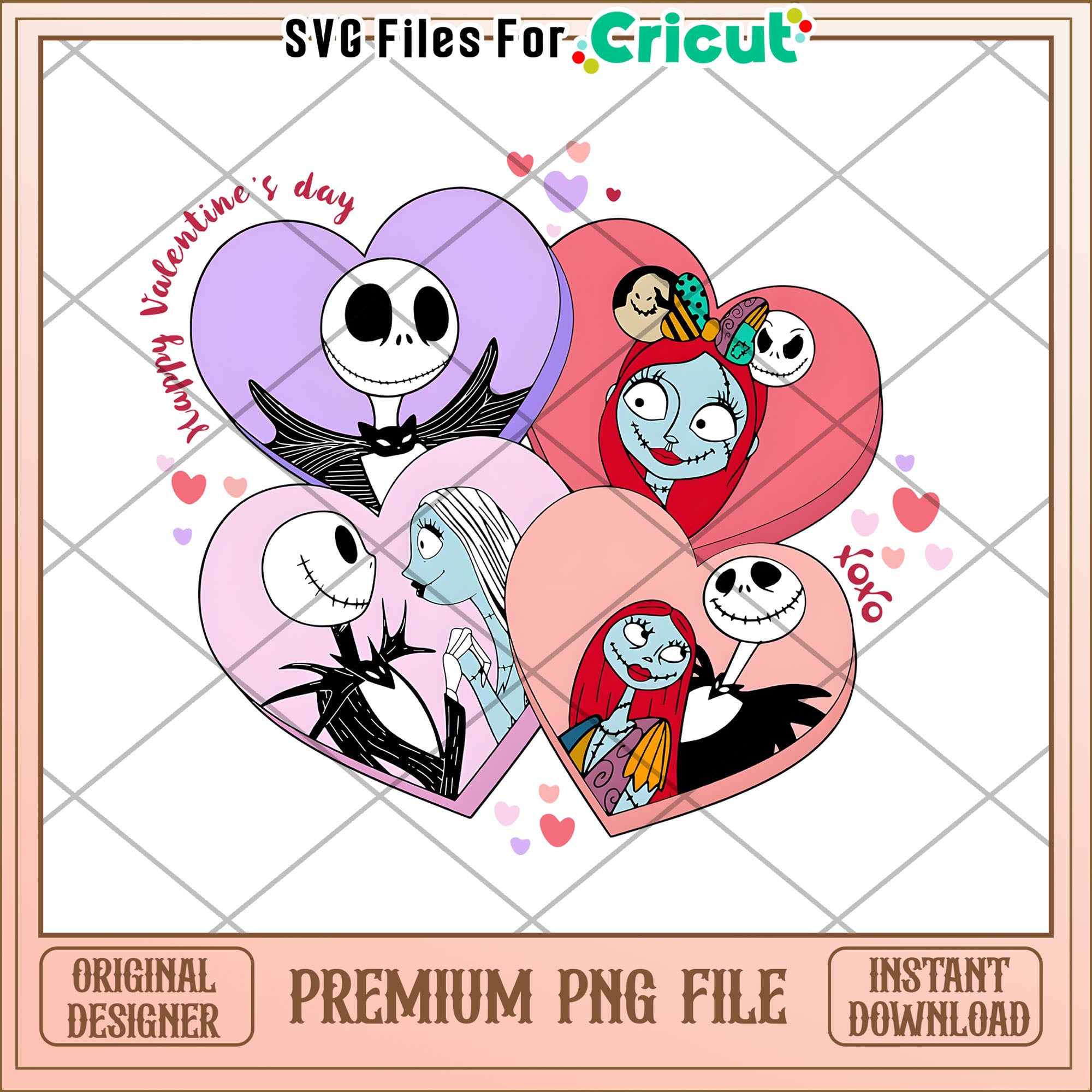Nightmare Before Christmas Valentines PNG – svg files for cricut