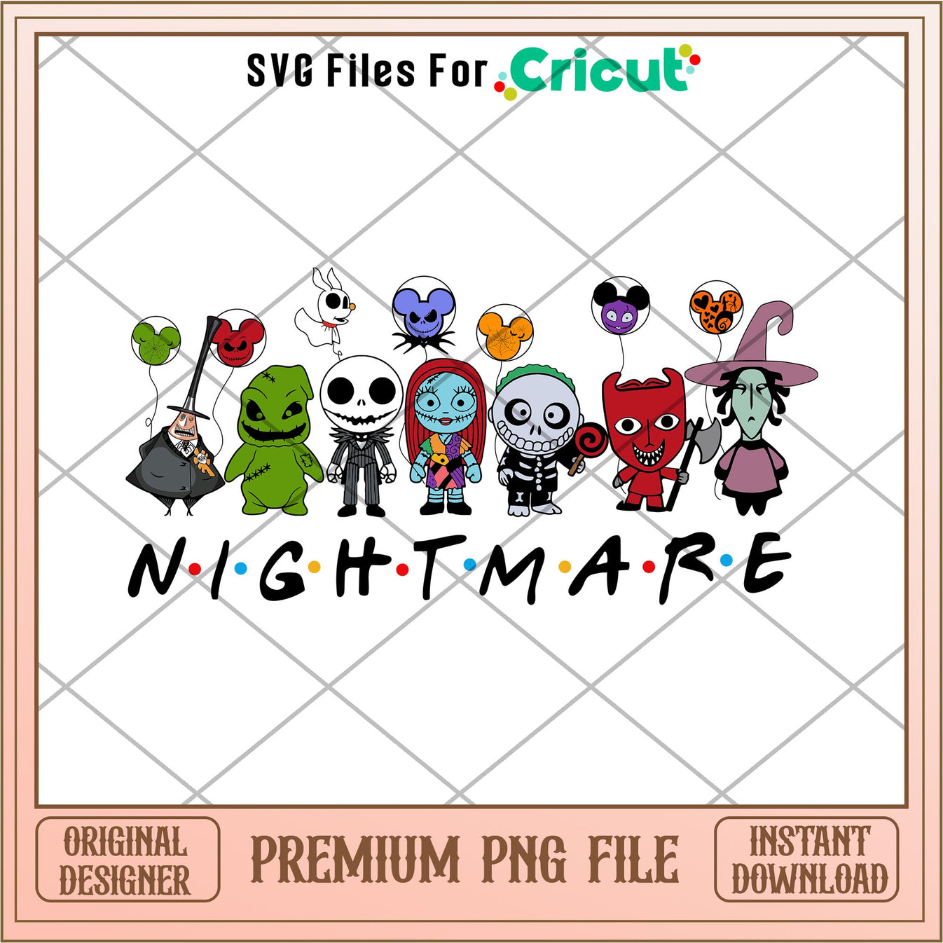 Nightmare Friends png, Nightmare before christmas png, digital downloa ...