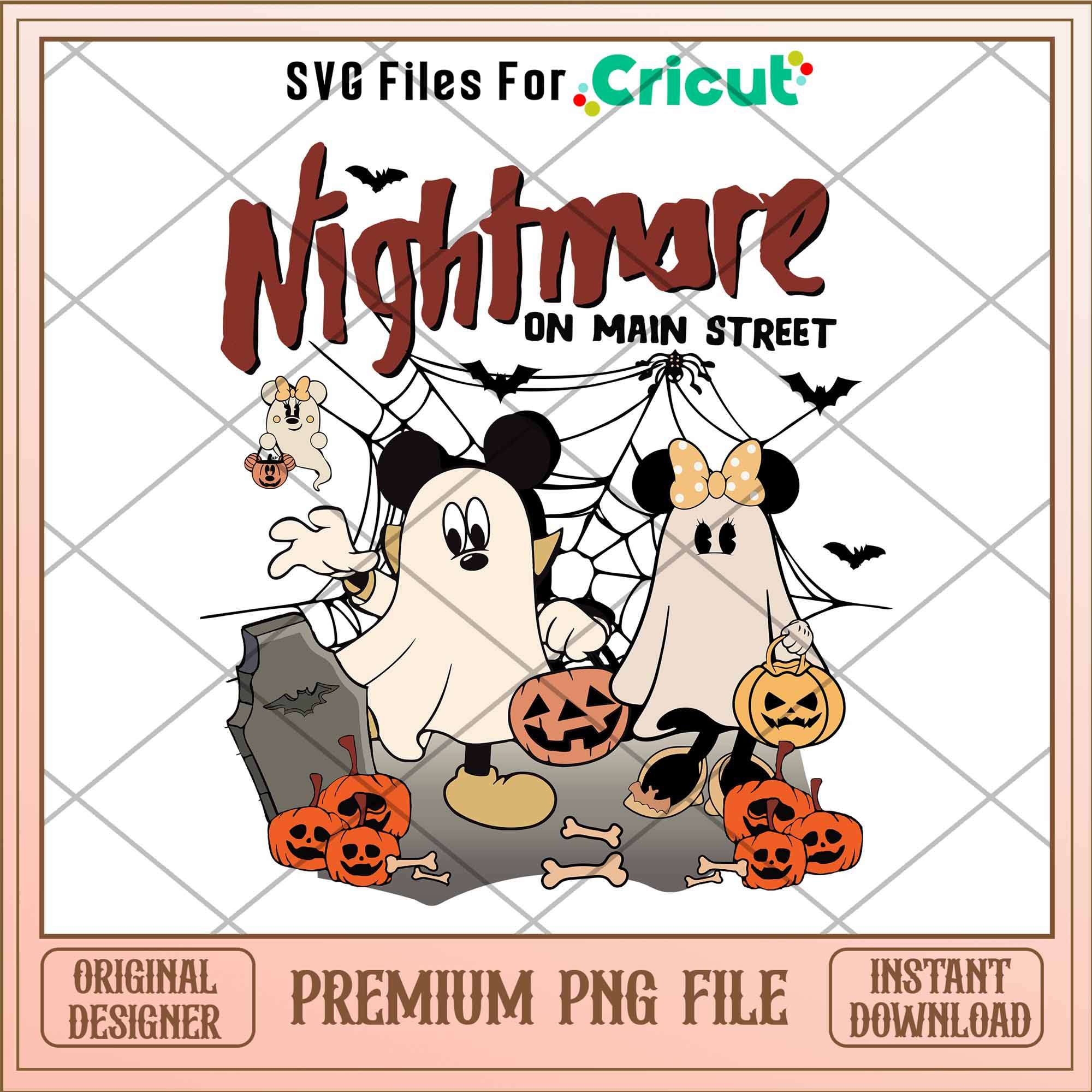 Nightmare On The Main Street Disney Mouse Halloween Ghost Spooky Vibes ...