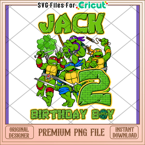 Ninja Turtles Birthday Boy Jack PNG Design Download – svg files for cricut