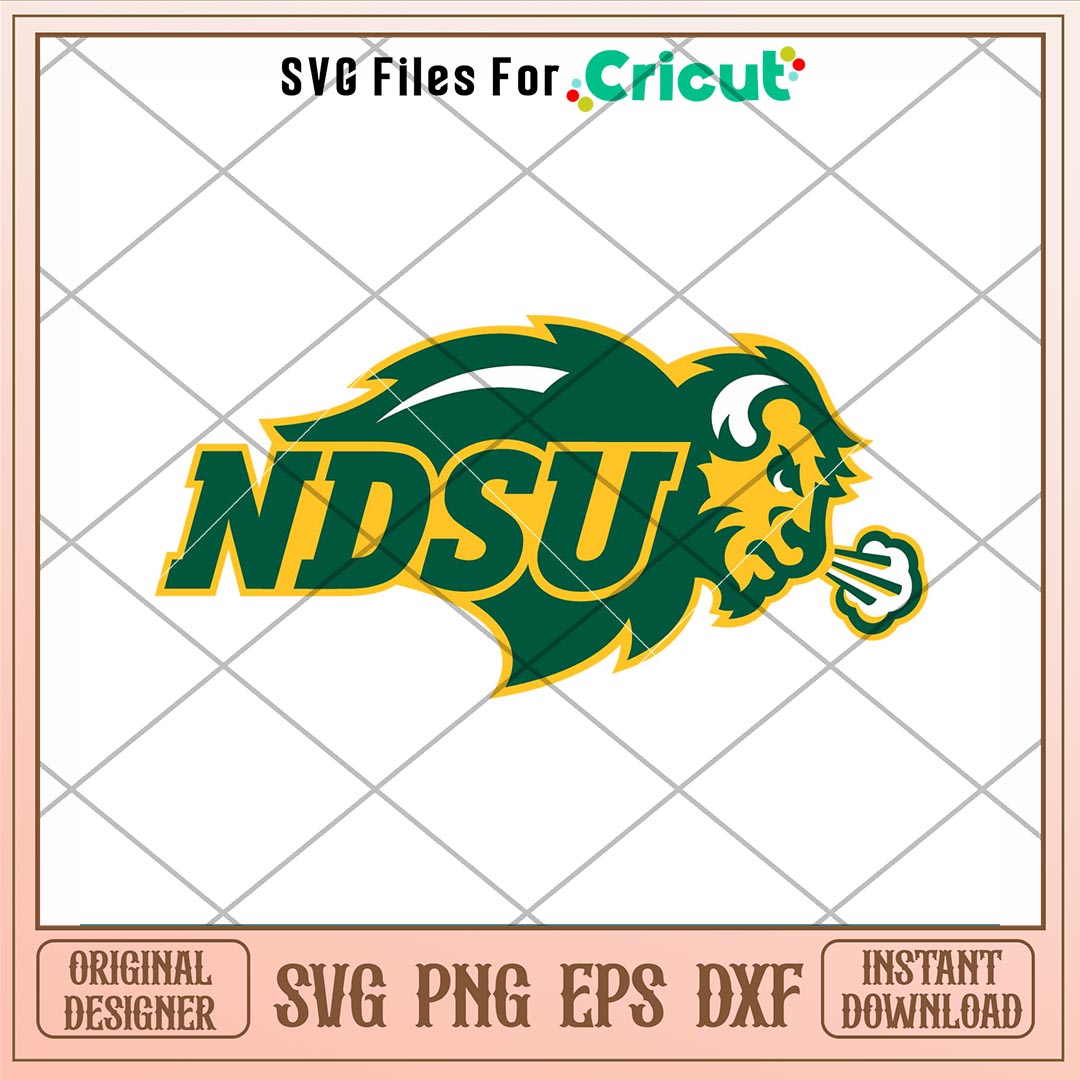 North Dakota State Bison Logo Svg, North Dakota State Bison Svg, NCAA ...