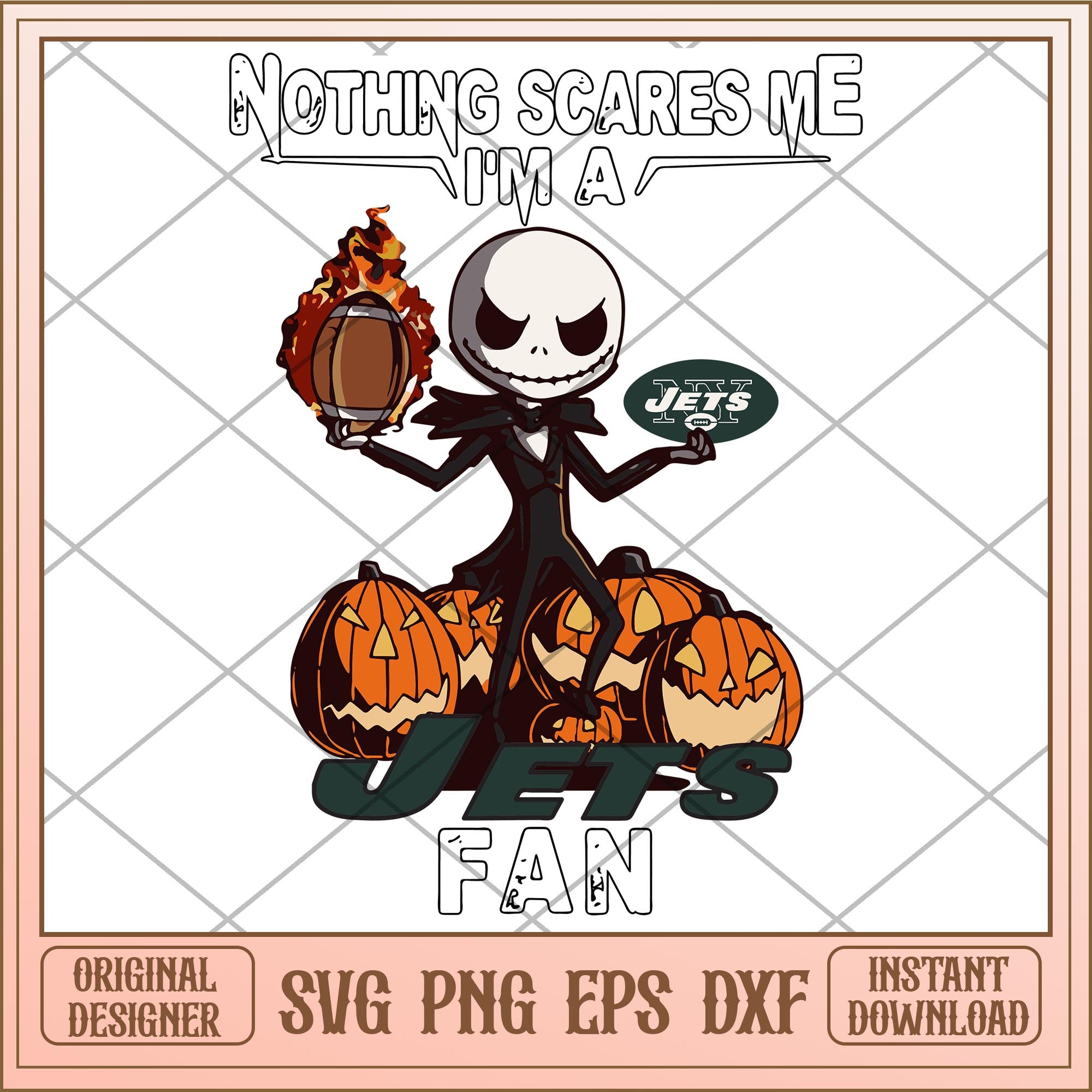Nothing scares me I'm a Jets fan bundle svg, The Nightmare Before Chri ...