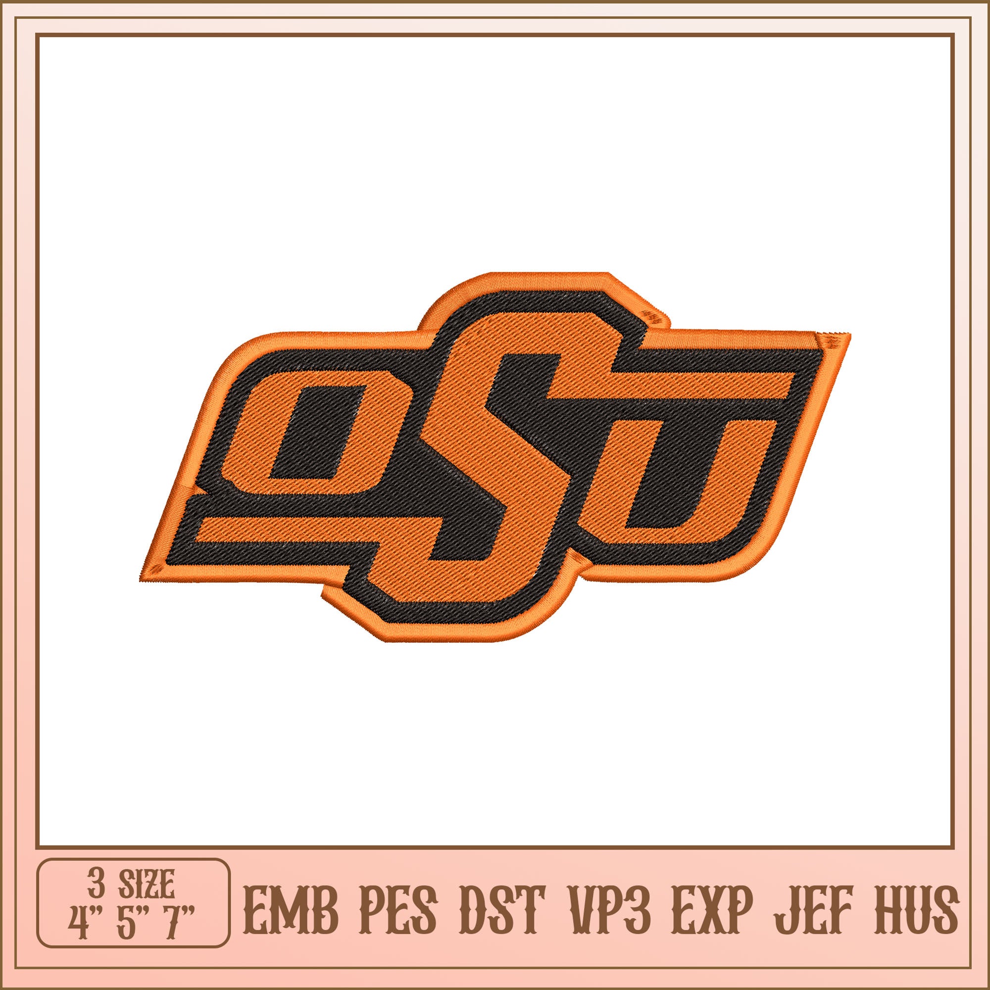 OSU Embroidery Design 3 Sizes – svg files for cricut