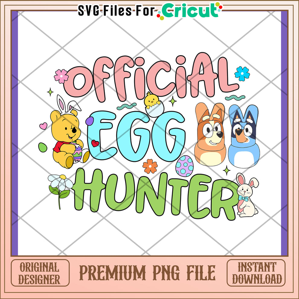 Official Egg Hunter Cute PNG Design for Kids Fun – svg files for cricut