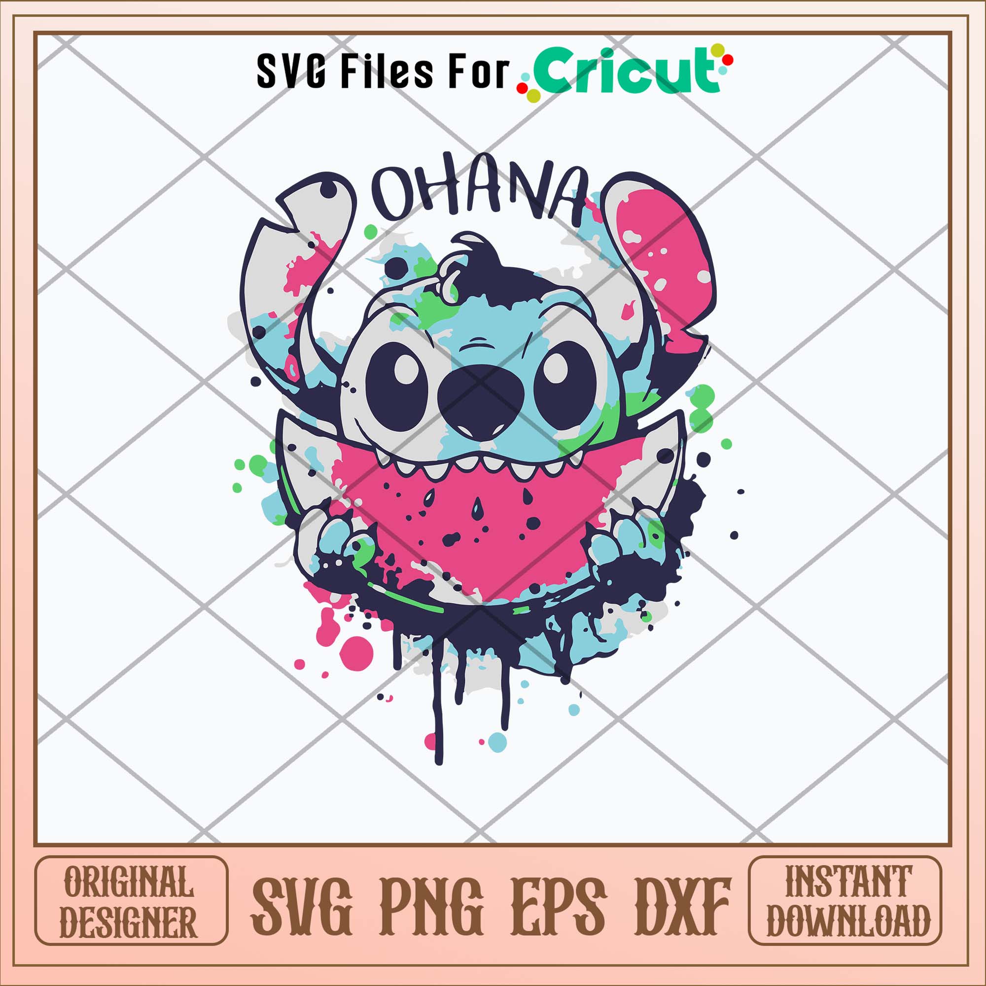 Ohana water melone Svg Stitch Svg, Png Dxf Eps File-Svgfilesforcricut ...
