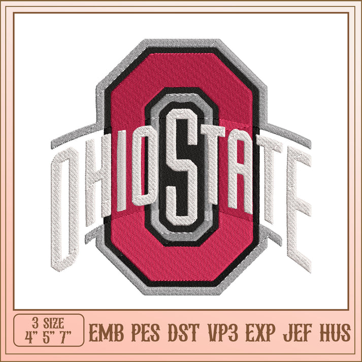Ohio State Embroidery Design – svg files for cricut