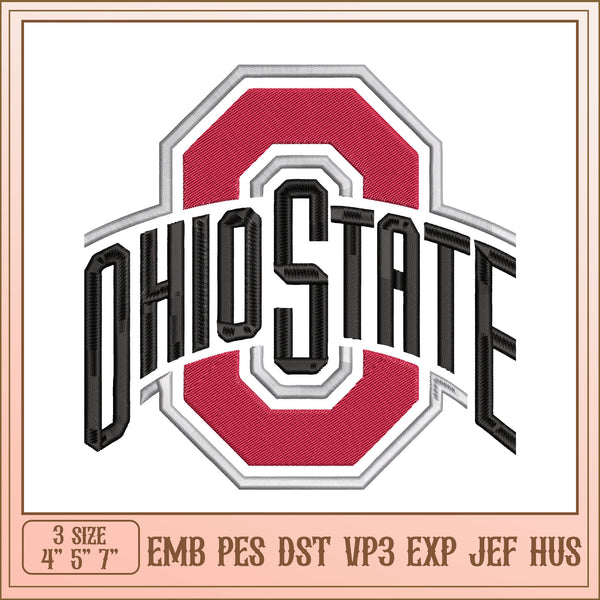 Ohio State Embroidery Design – svg files for cricut