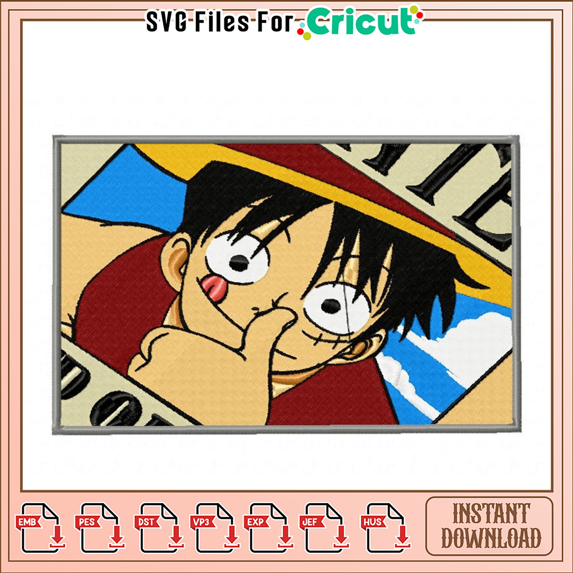 One Piece Inspired Embroidery Design for Instant Download – svg files ...