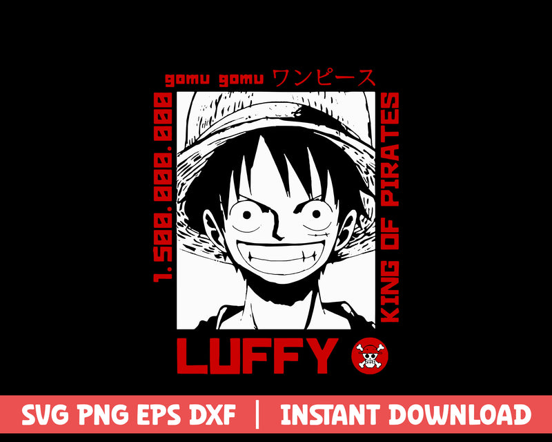 One piece Monkey D.Luffy king of pirate anime svg – svg files for cricut