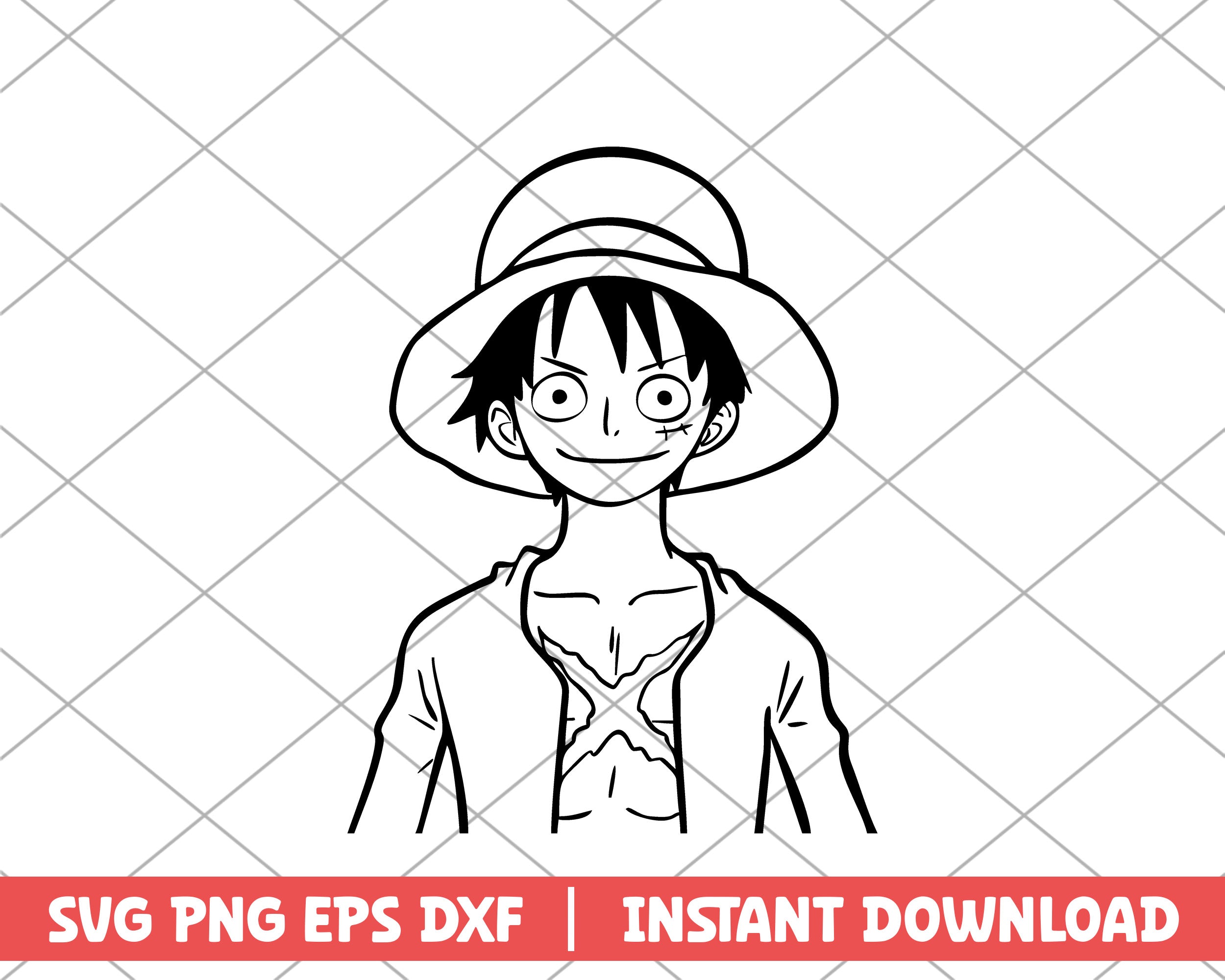 One piece luffy fanart anime svg – svg files for cricut