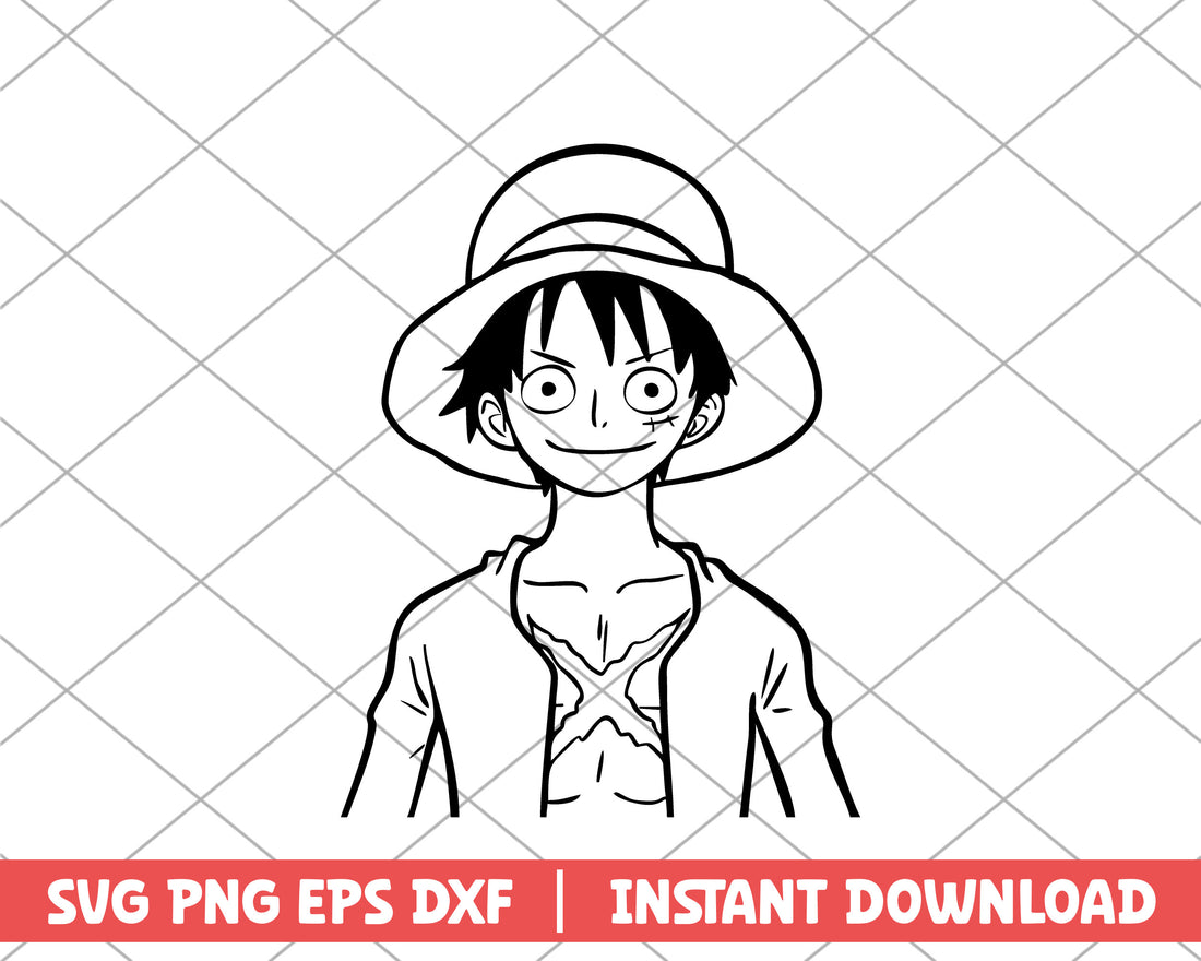 One piece luffy fanart anime svg – svg files for cricut