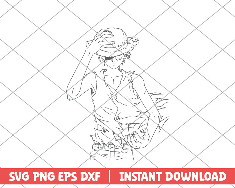 One piece luffy fanart anime svg – svg files for cricut