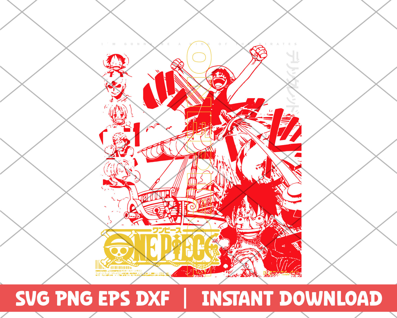 One piece mugiwara anime svg – svg files for cricut