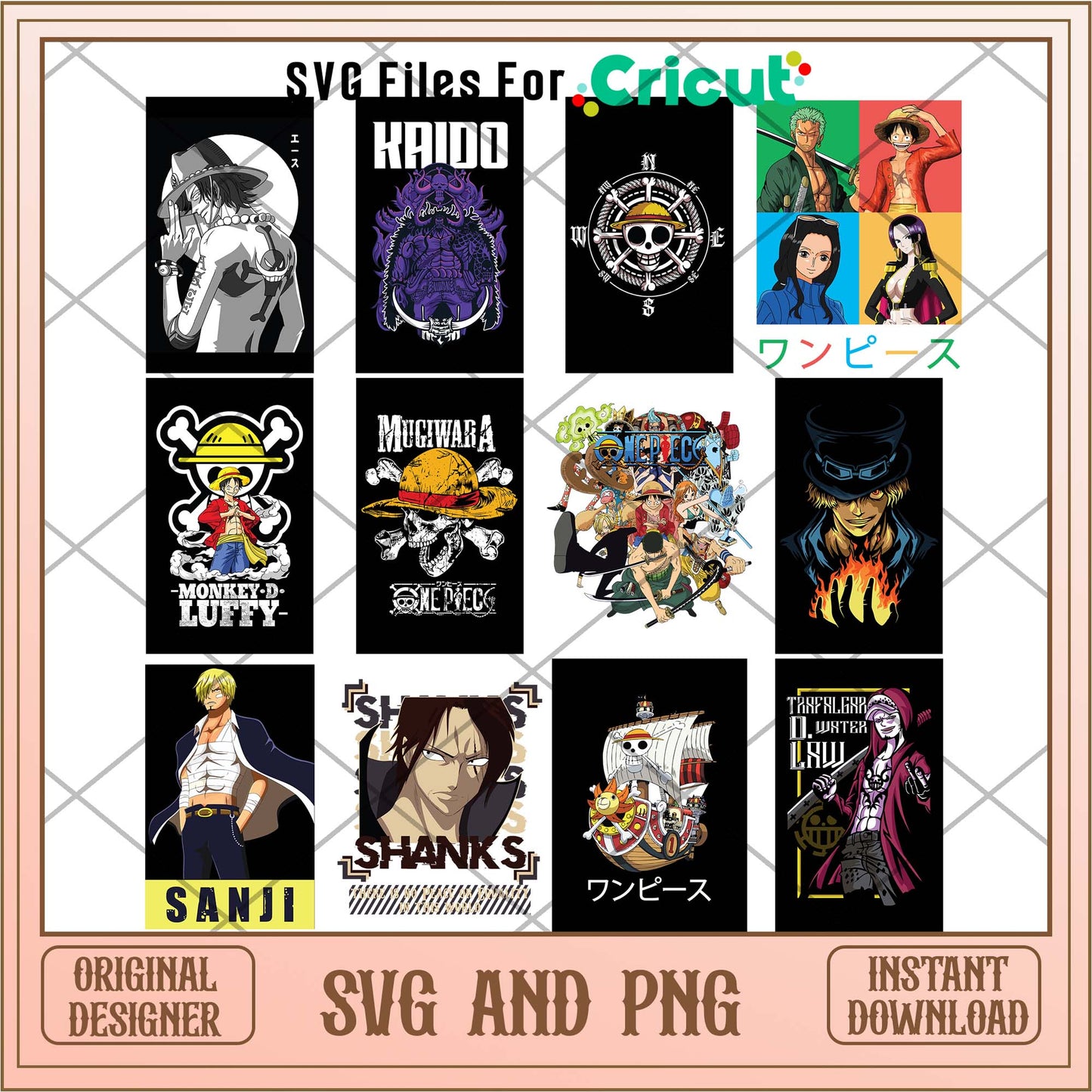 One piece svg bundle, One piece on black svg - Svgfileforcricut – svg ...