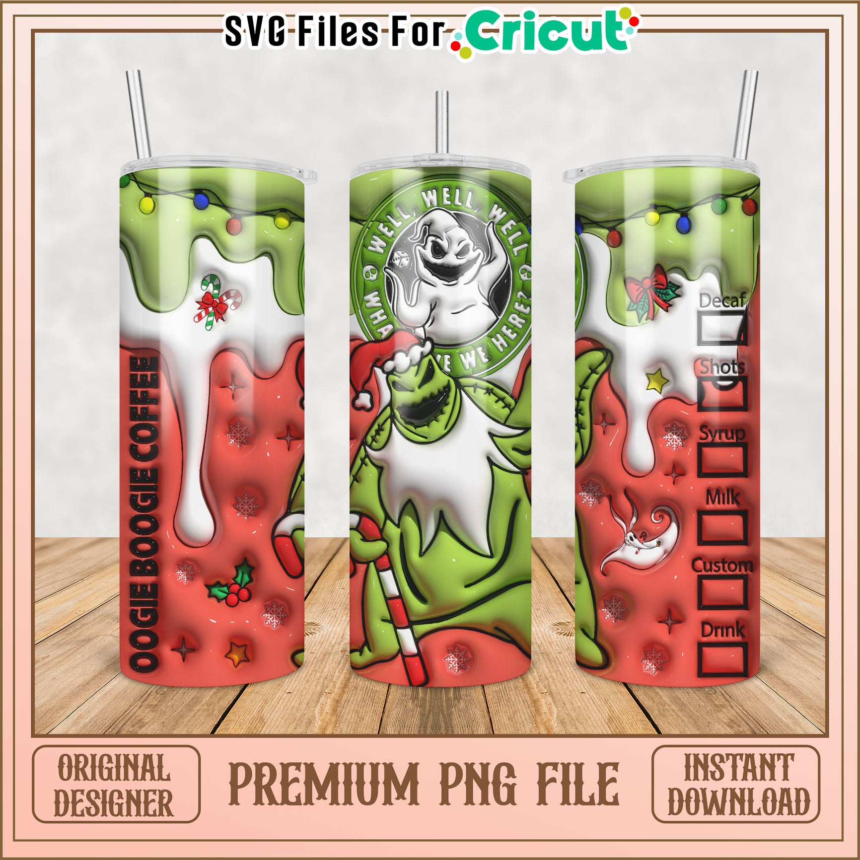 Oogie Boogie Coffee Tumbler Design PNG for Cricut Crafting Download ...