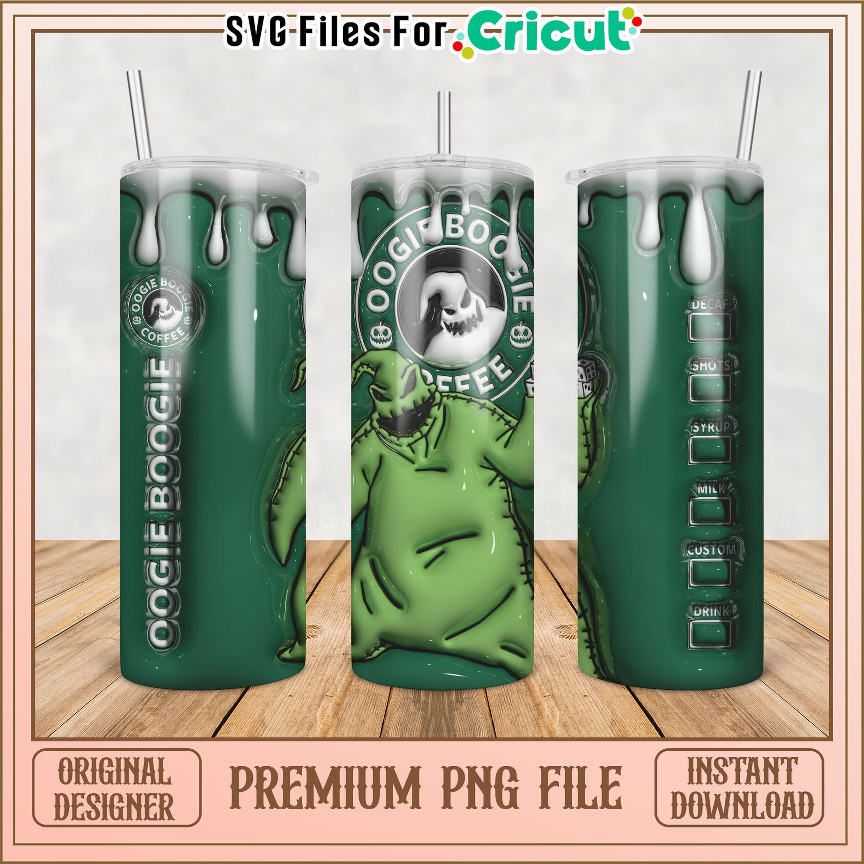 Oogie Boogie Tumbler PNG Design – svg files for cricut